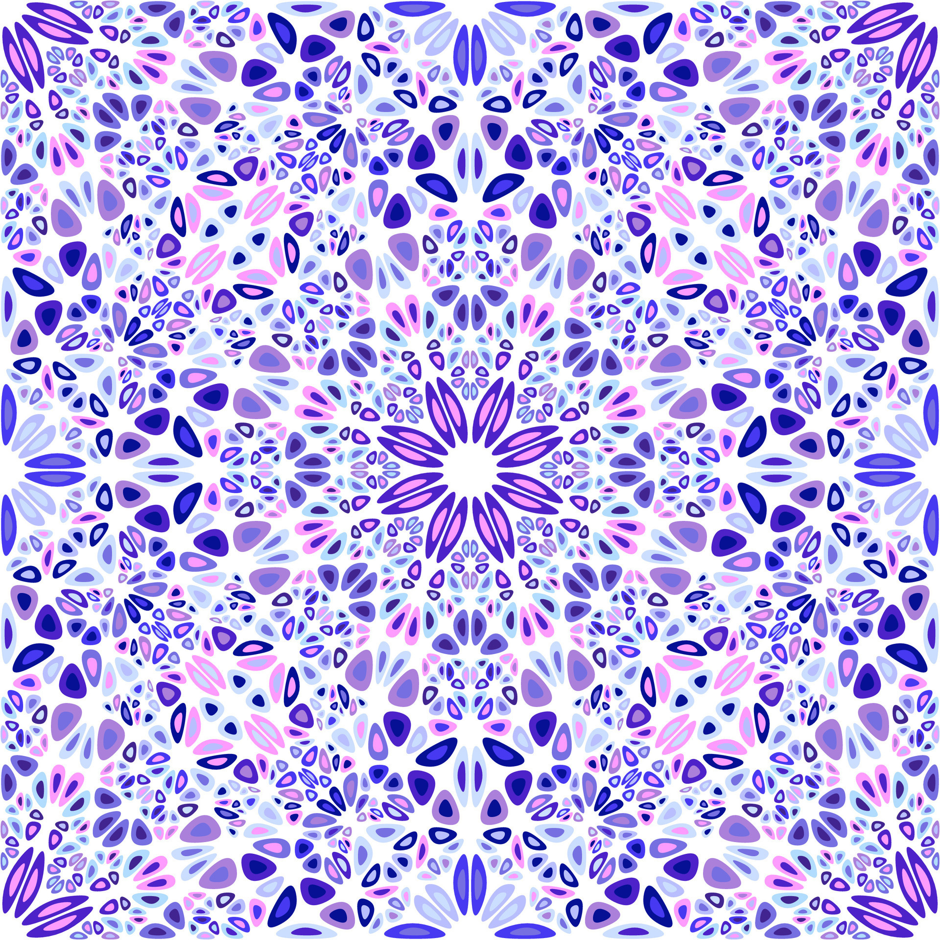Seamless Abstract Mandala Flower Ornament Pattern Oriental Bohemian