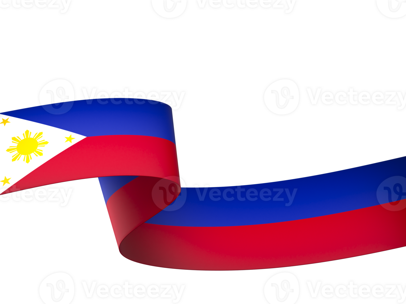 Philippines Flag Element Design National Independence Day Banner Ribbon