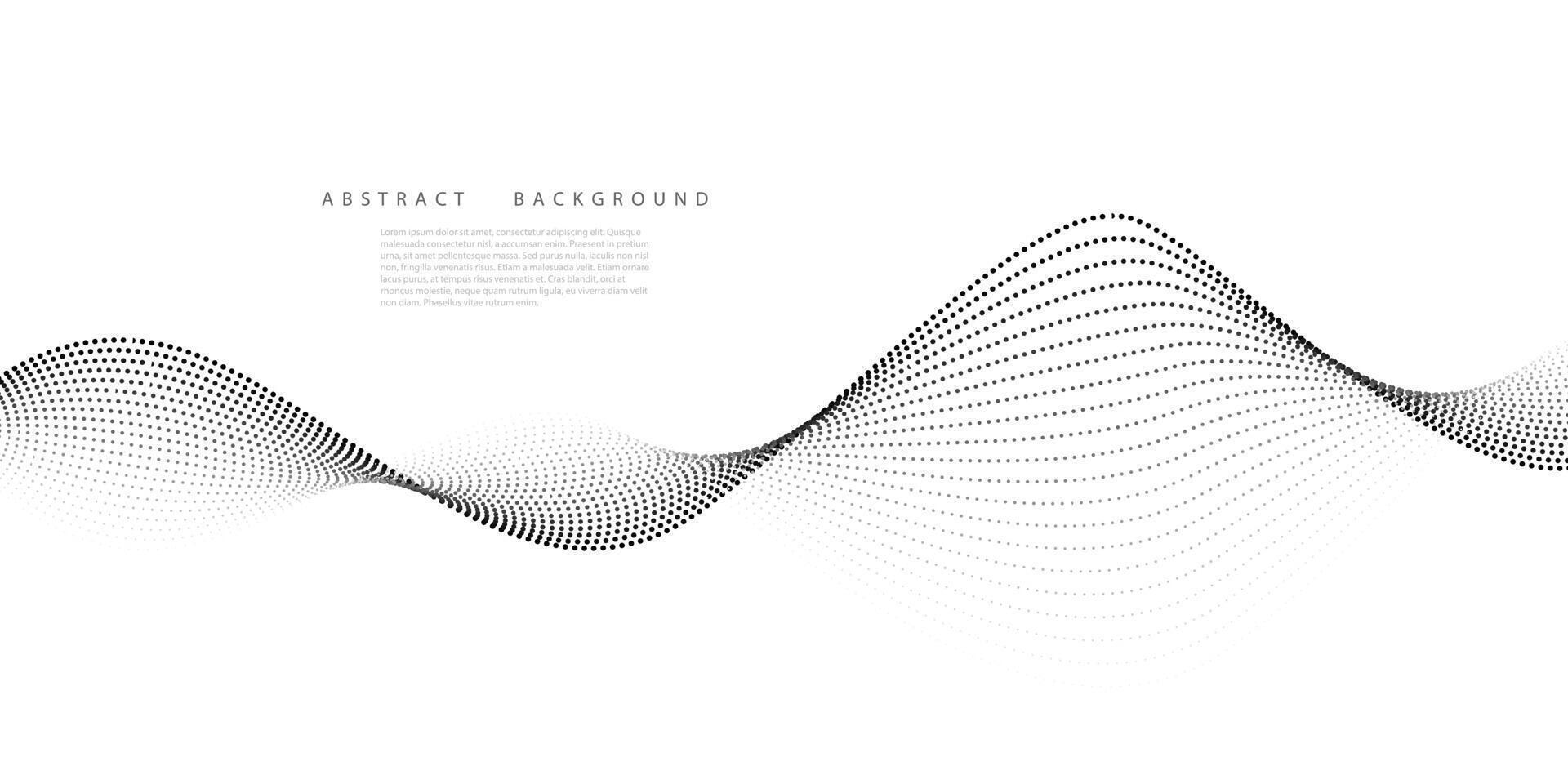 Point Flow Particle Wave Curve Pattern Concept Of Technology Modern