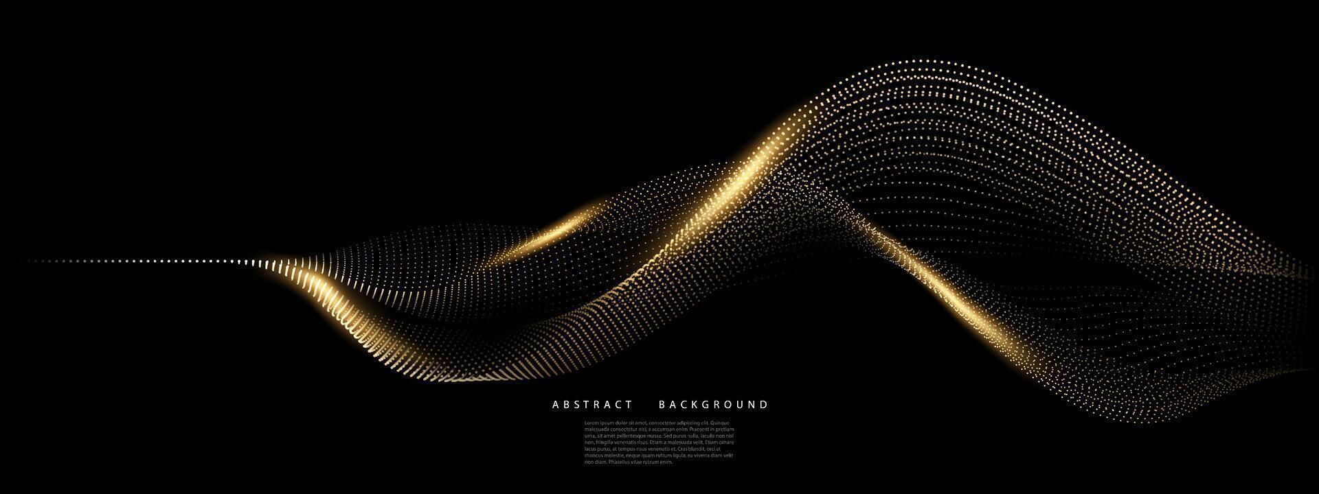 Point Flow Particle Wave Curve Pattern Concept Of Technology Modern
