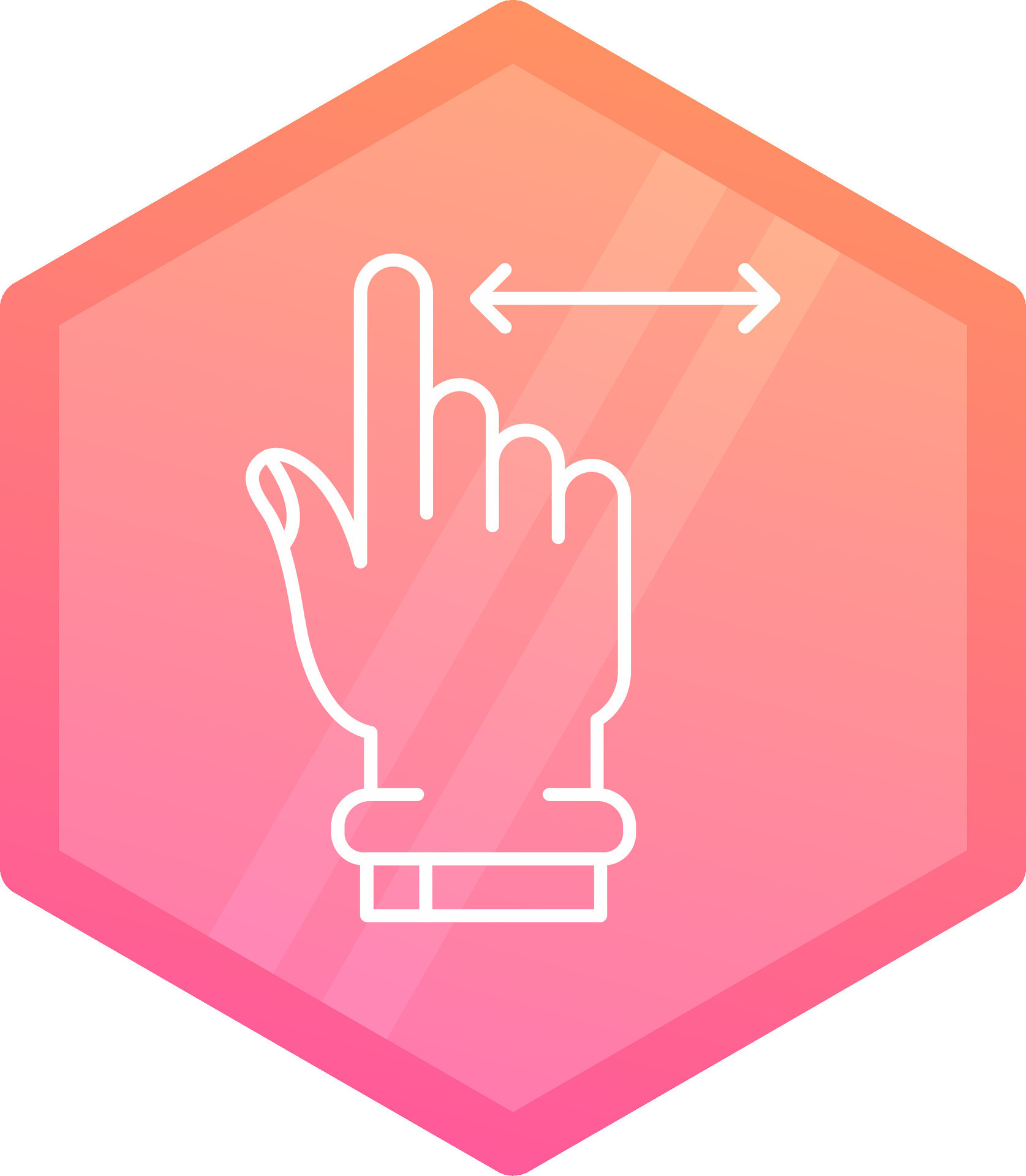 Horizontal Scroll Gradient polygon Icon 38255015 Vector Art at Vecteezy