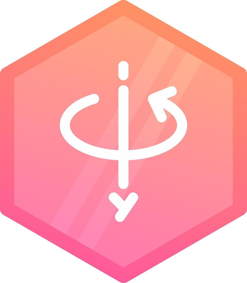 3d rotate y axis Gradient polygon Icon 38255020 Vector Art at Vecteezy