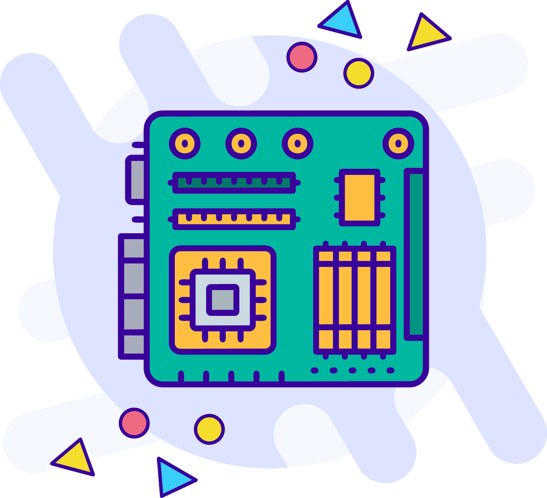 Motherboard freestyle Icon 38259344 Vector Art at Vecteezy Motherboard freestyle Icon 38259344 Vector Art at Vecteezy