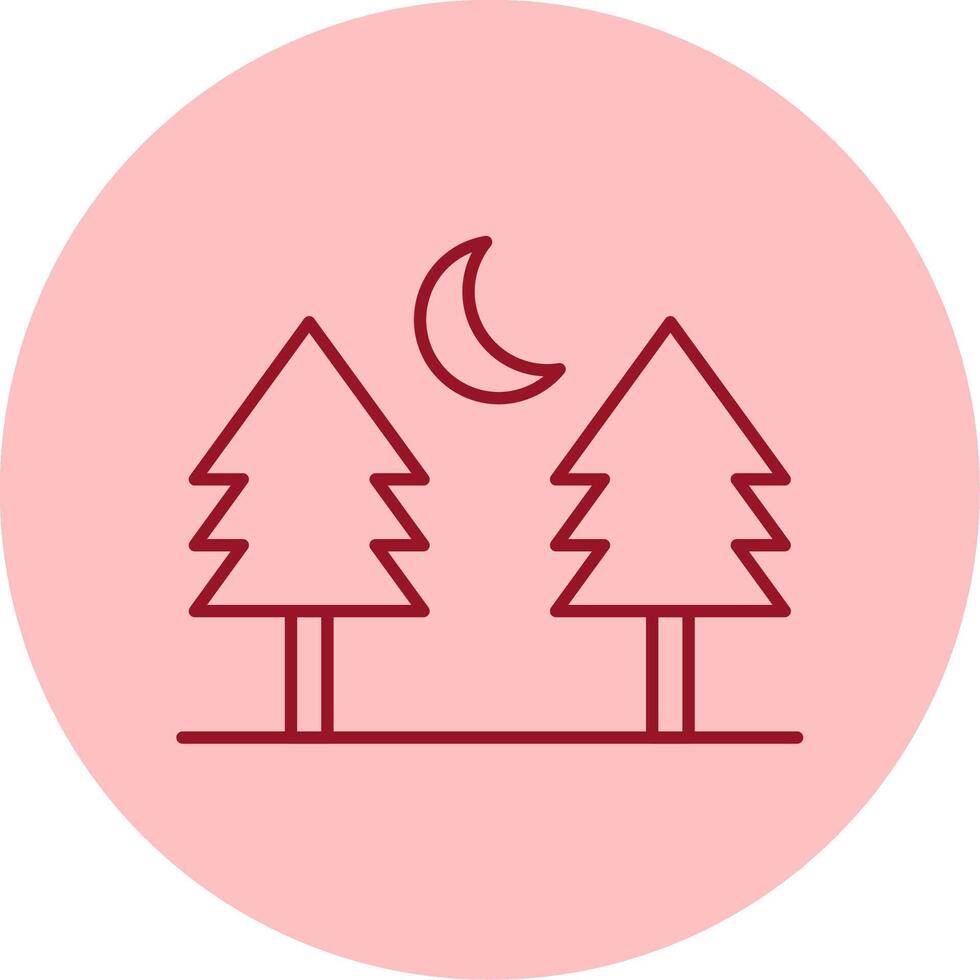 Pine tree Line Circle Multicolor Icon 38267186 Vector Art at Vecteezy