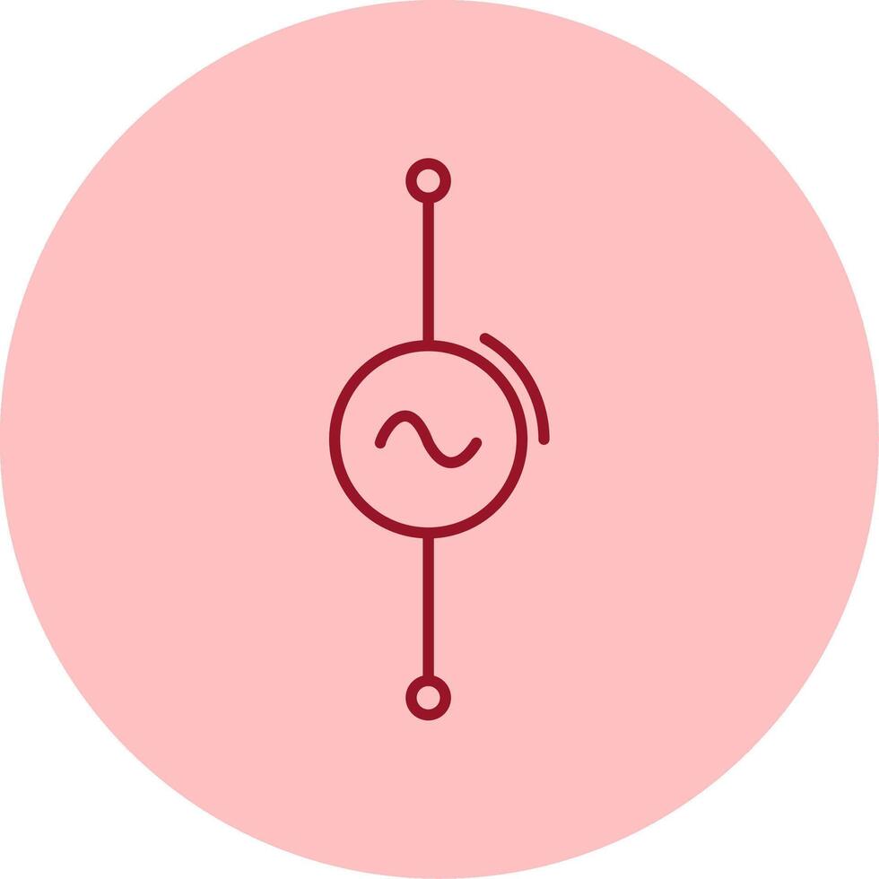 Ac Voltage Source Line Circle Multicolor Icon 38268910 Vector Art At