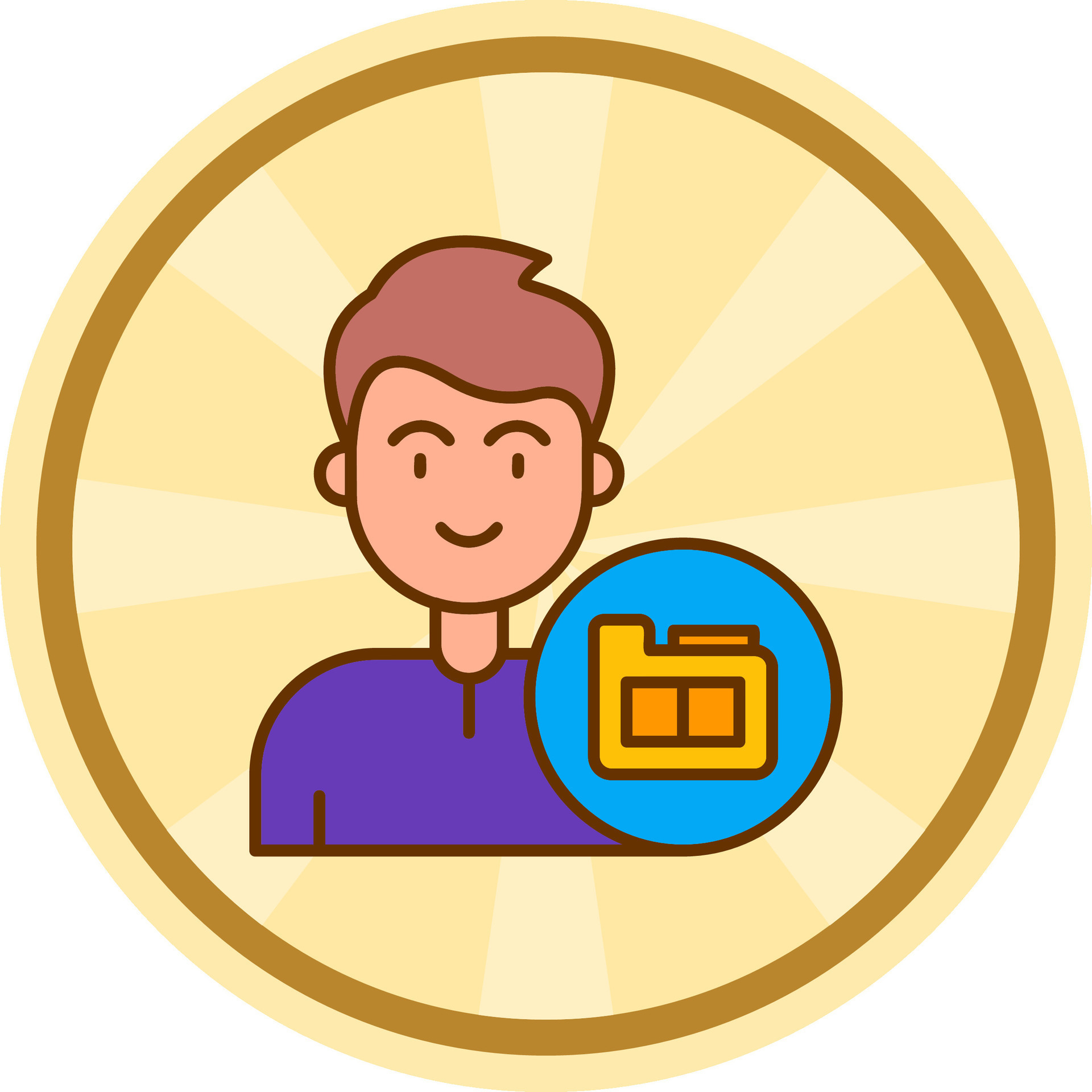 Folder Comic circle Icon 38270913 Vector Art at Vecteezy