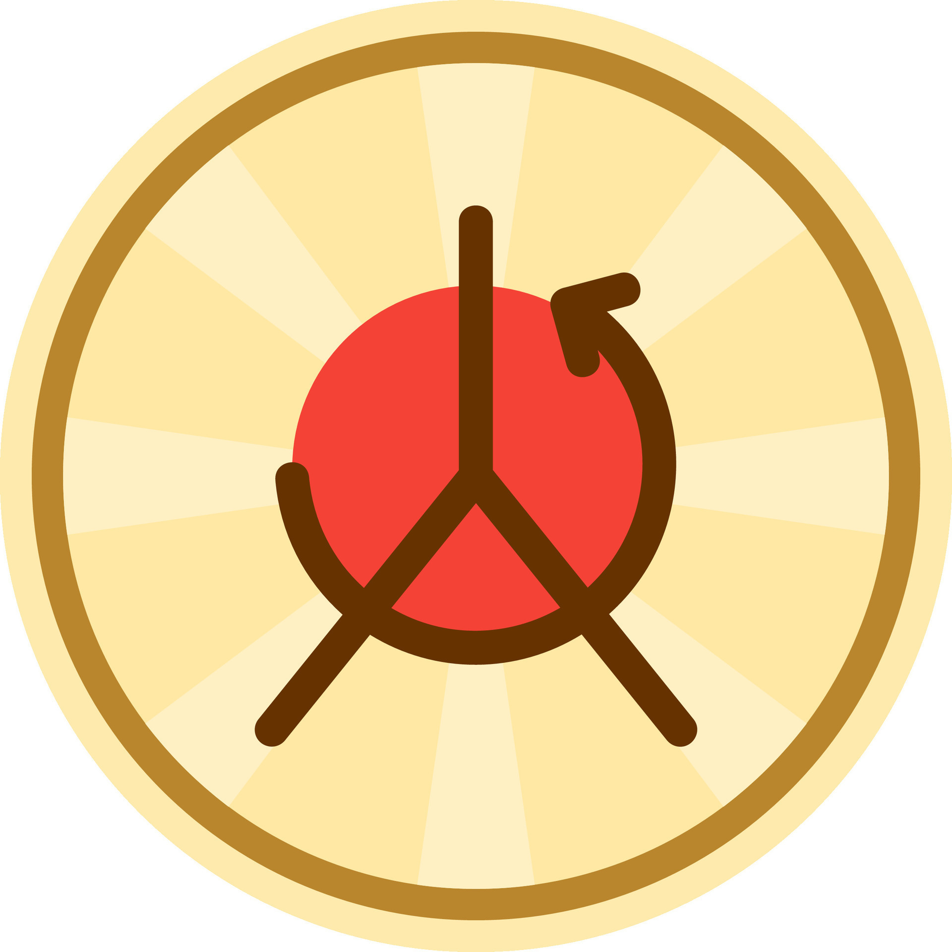 3d Rotate Z Axis Comic Circle Icon 38273238 Vector Art At Vecteezy