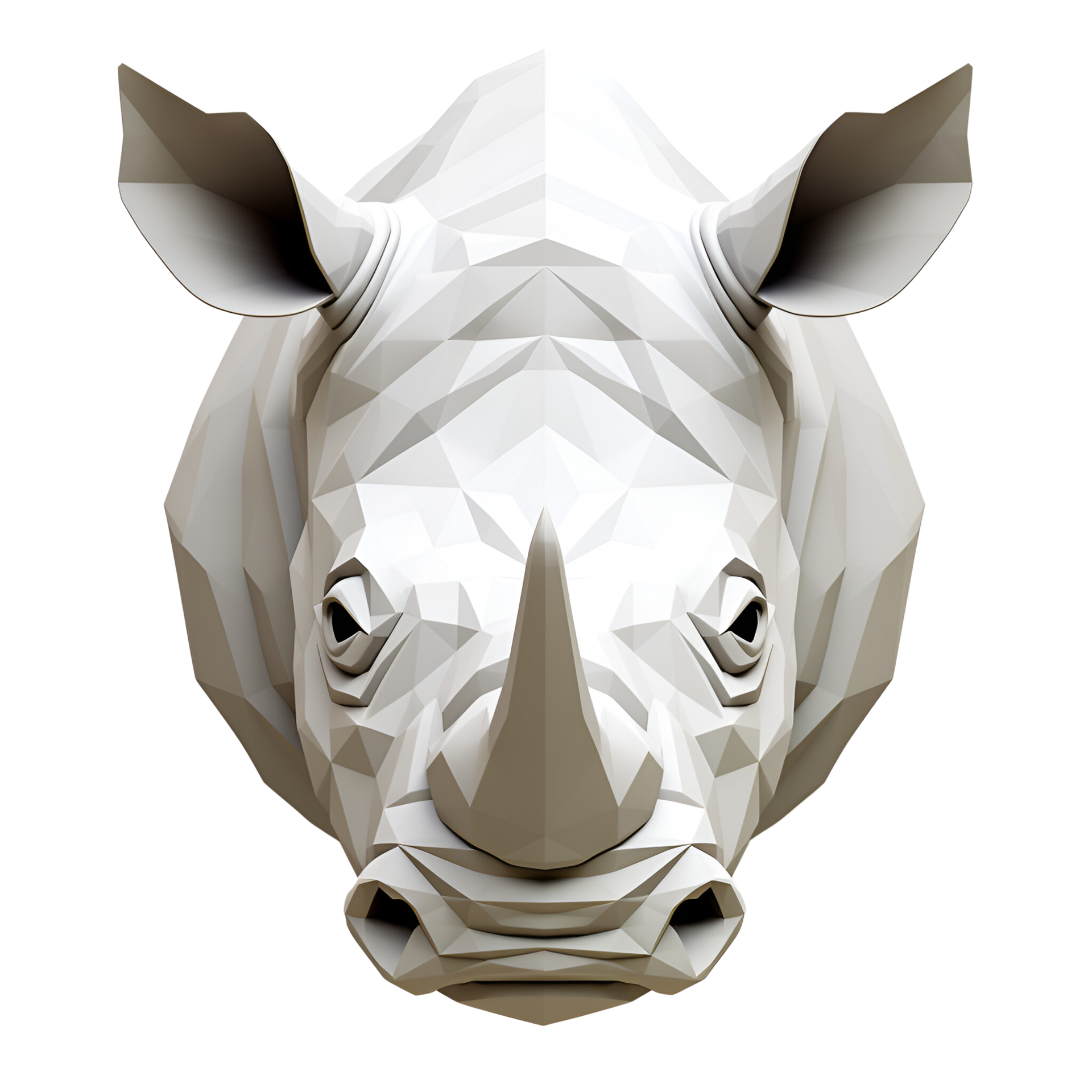 Ai Generated Rhinoceros 3d Cartoon Illustration No Background Perfect For Print On Demand