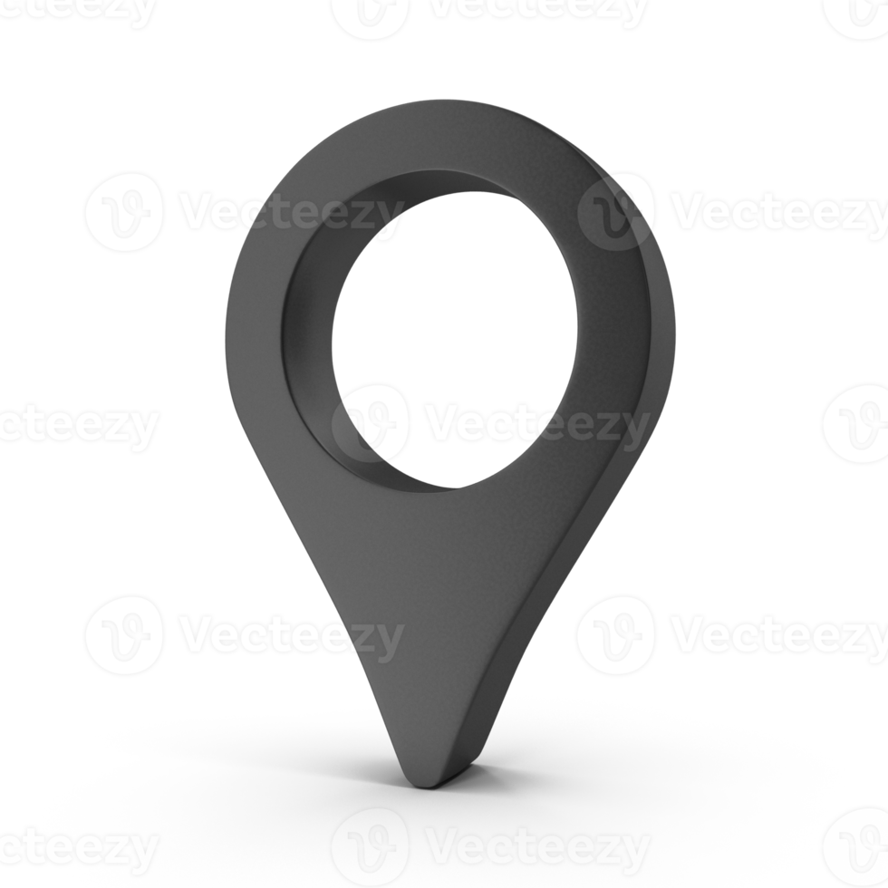 3d Png Map Pointer Location Map Icon Black Texture Black Location Pin Or Navigation Web