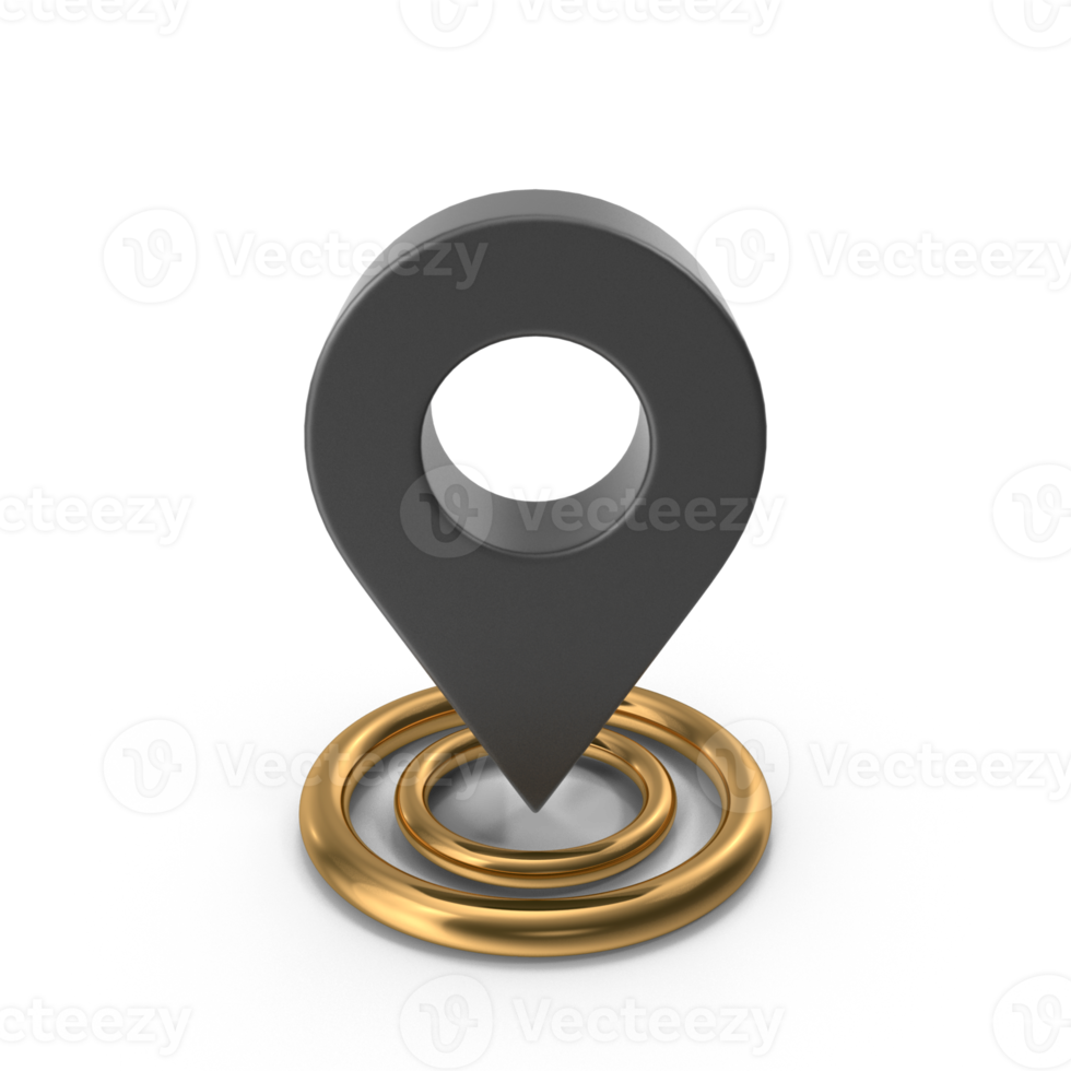 3d Png Map Pointer Location Map Icon Black Texture Black Location