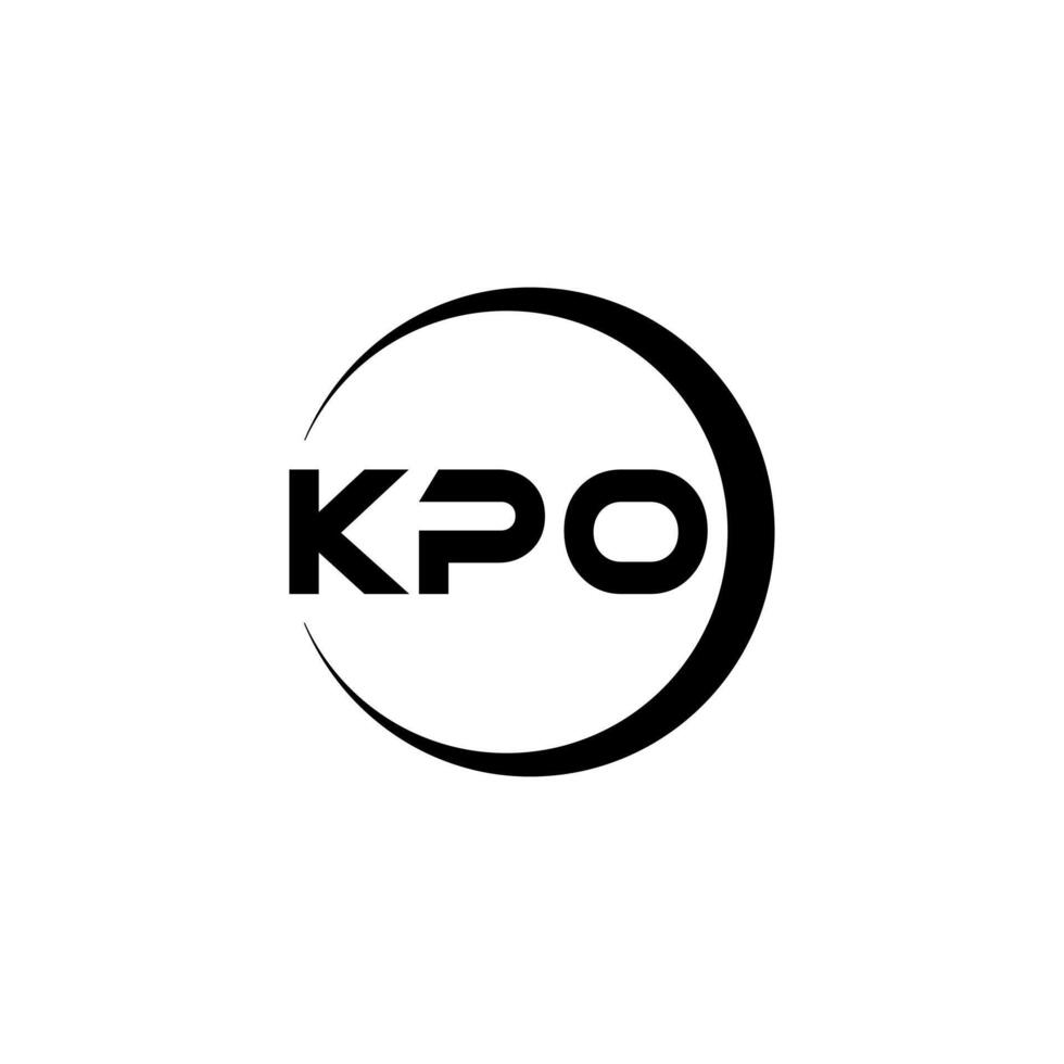 kpo letra logo diseño, inspiración para un único identidad. moderno elegancia y creativo diseño ...