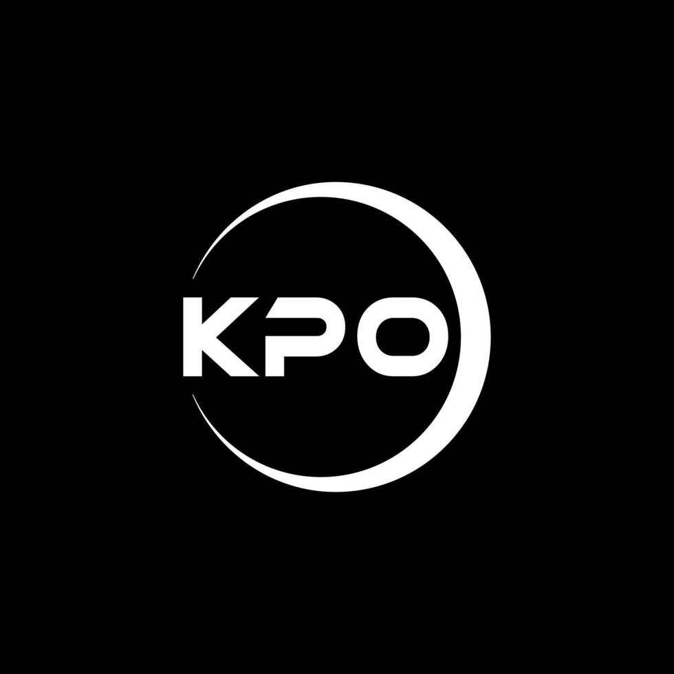 kpo letra logo diseño, inspiración para un único identidad. moderno elegancia y creativo diseño ...