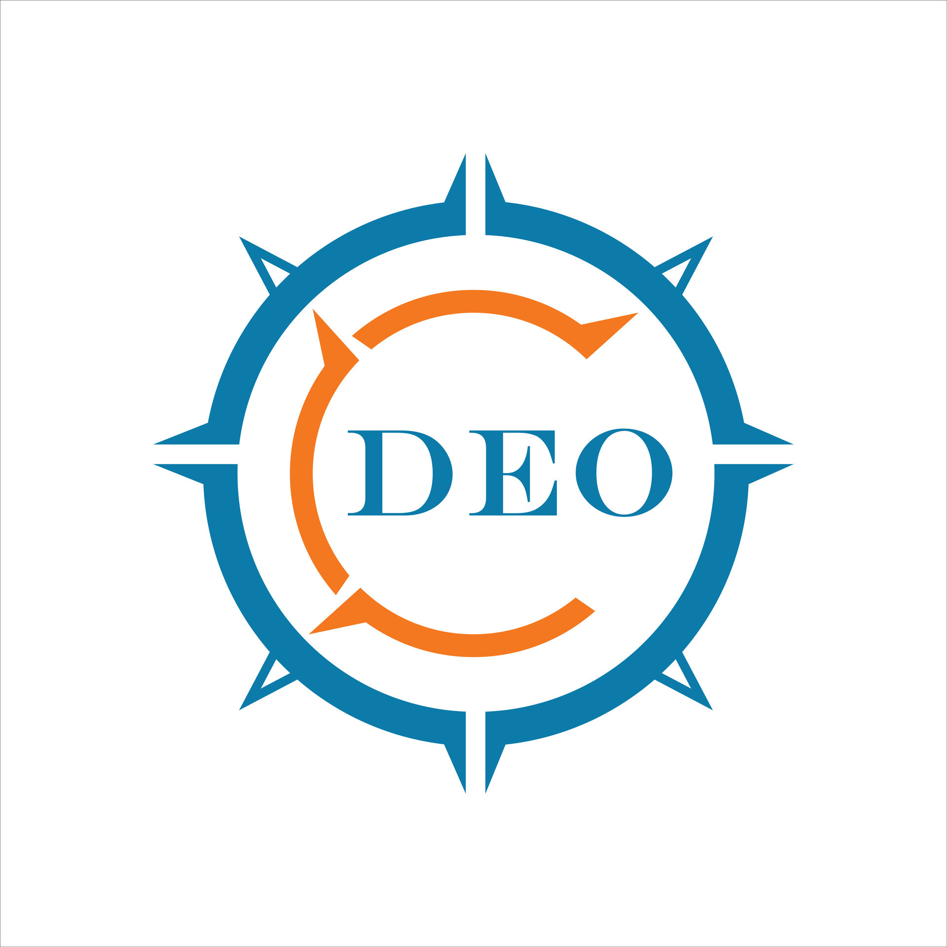 DEO letter design. DEO letter technology logo design on white ...