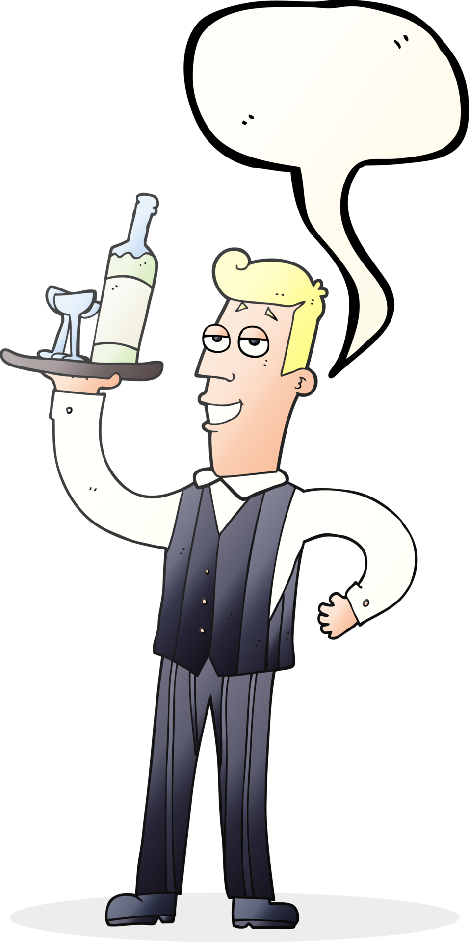 Speech Bubble Cartoon Waiter 38343000 Png