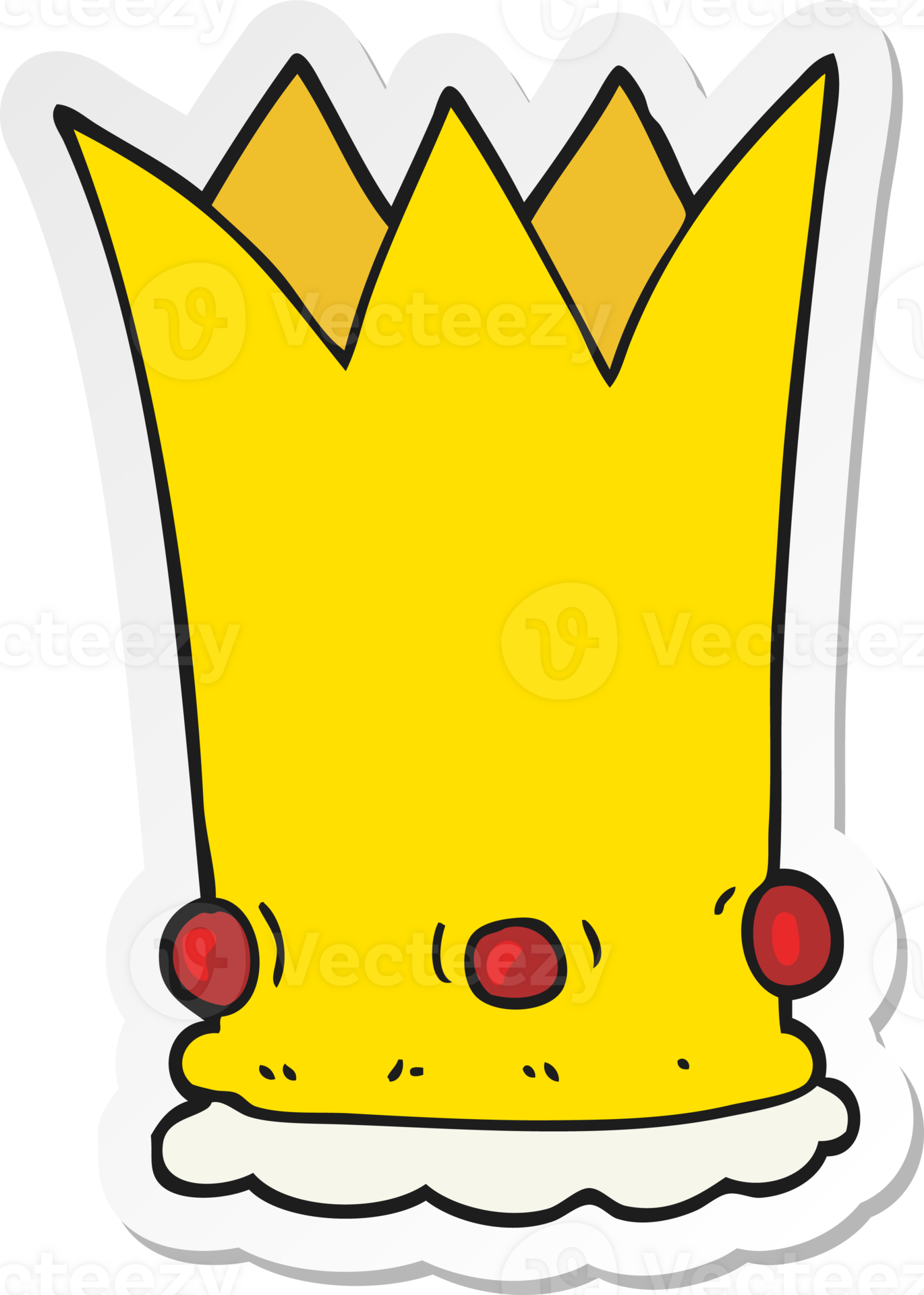Sticker Of A Cartoon Crown 38343721 Png