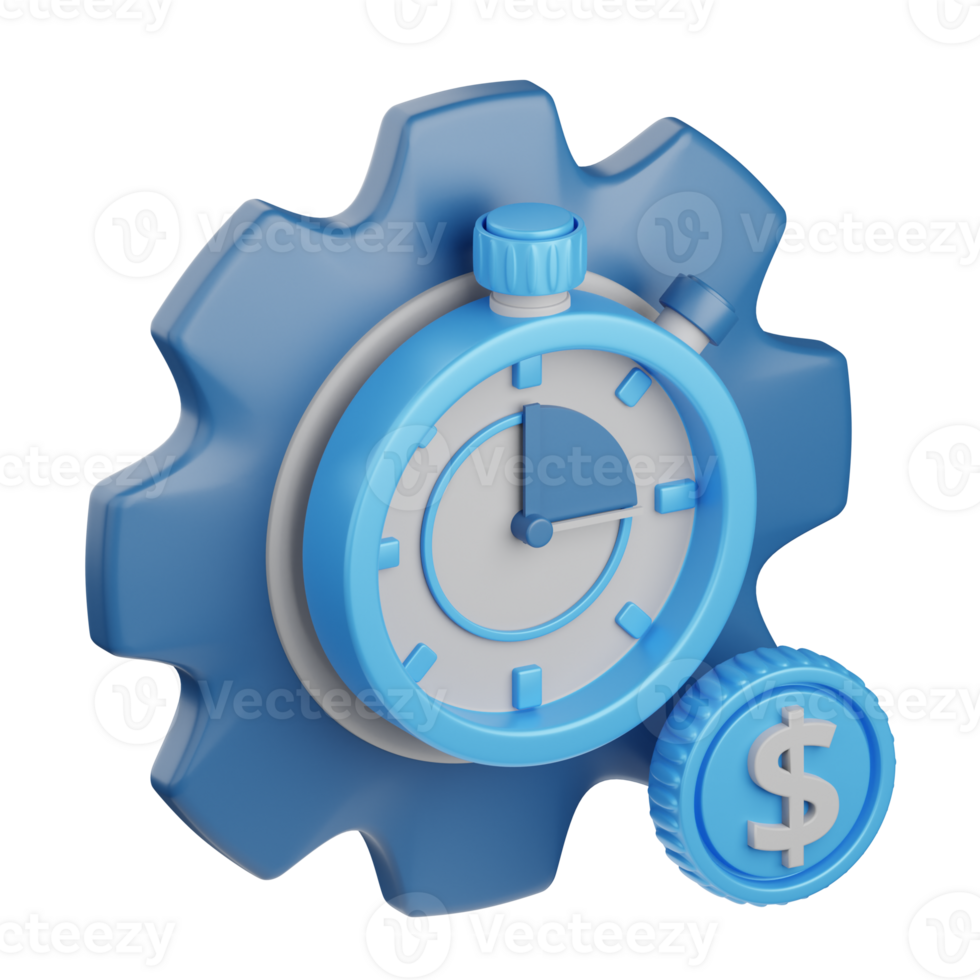 3d Rendering Time Management Isolated Useful For Business Analytics Web Money And Finance