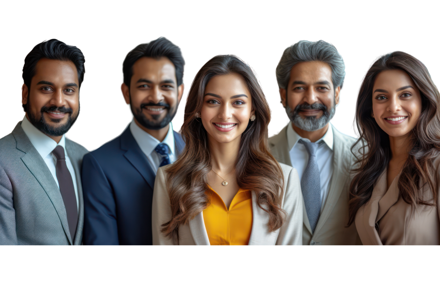 AI generated Portrait of successful group of indian business people at ...
