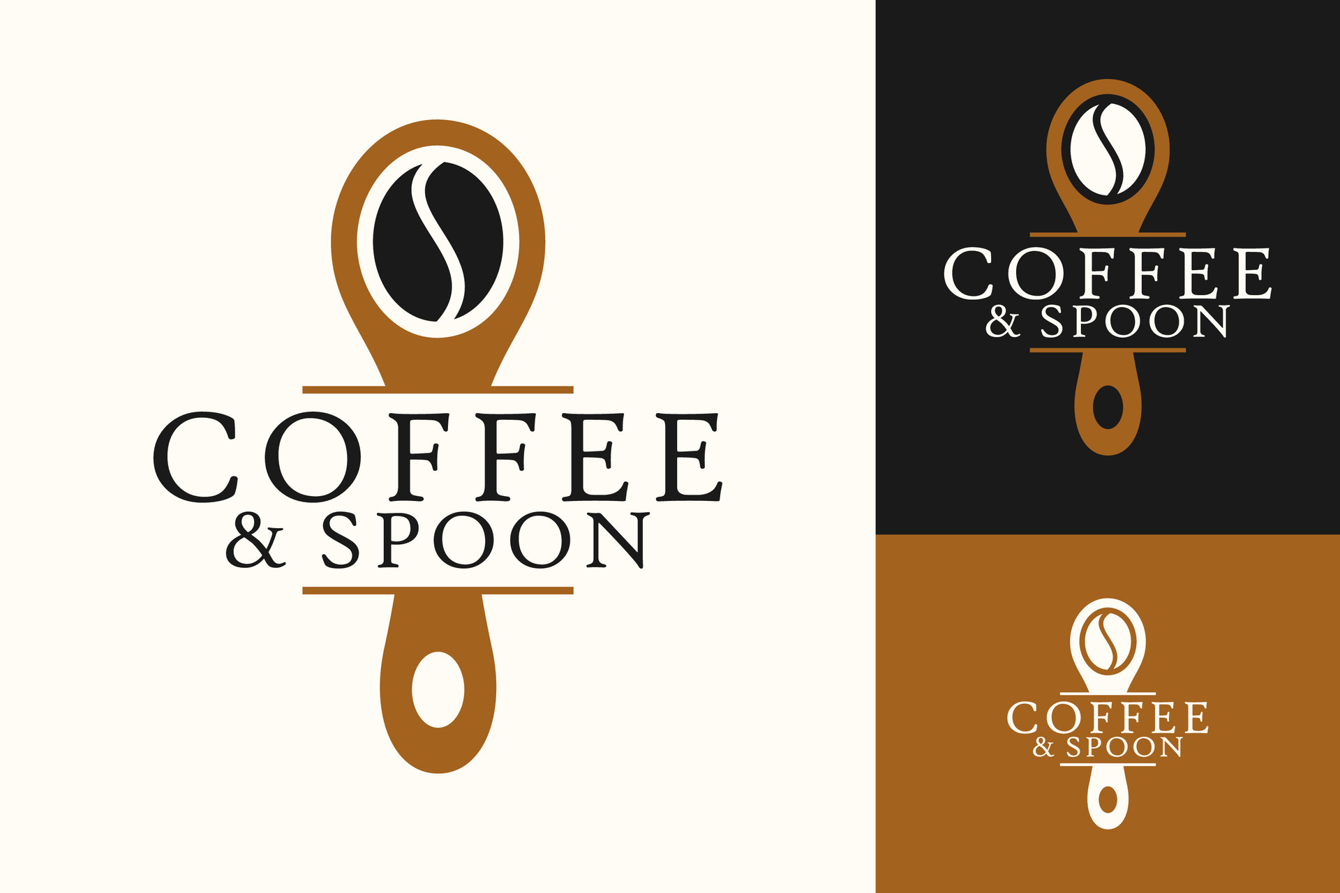 Coffee Spoon Cafe Shop Logo Design 38356452 Vector Art at Vecteezy