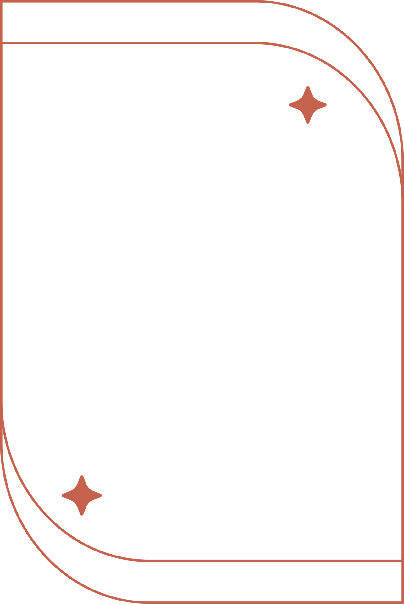 Aesthetic Frame Shape Outline Minimal Graphic Element With Stars Abstract Boho Arch With