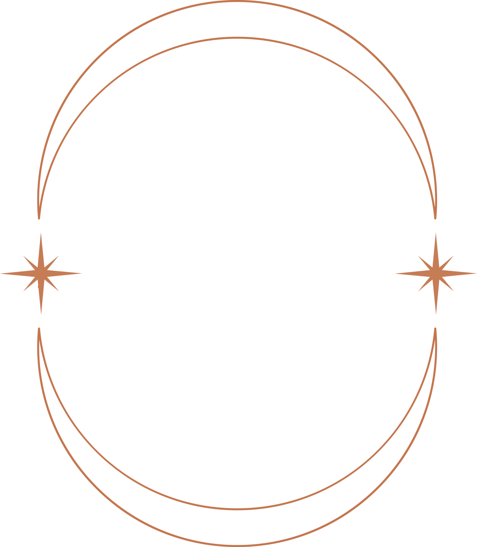 Aesthetic Frame Shape Outline Minimal Graphic Element With Stars Abstract Boho Arch With