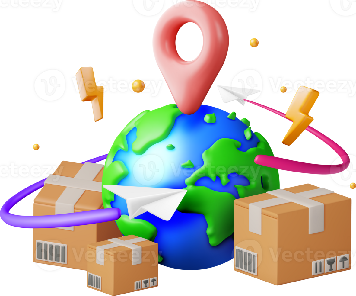 3D Cardboard Boxes Flying Around The World 38365606 PNG 3d-cardboard-boxes-flying-around-the-world-38365606-png