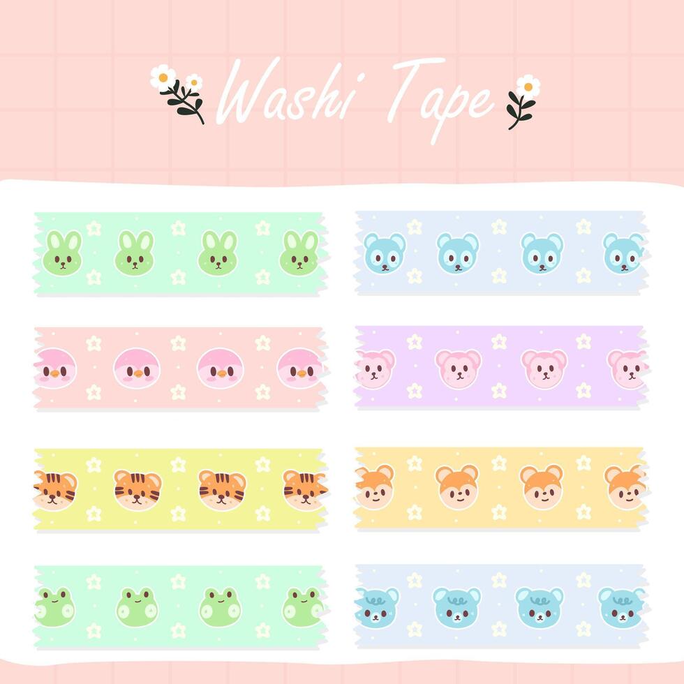 Cute Hand Drawn Washi Tape Set 38369491 Vector Art At Vecteezy