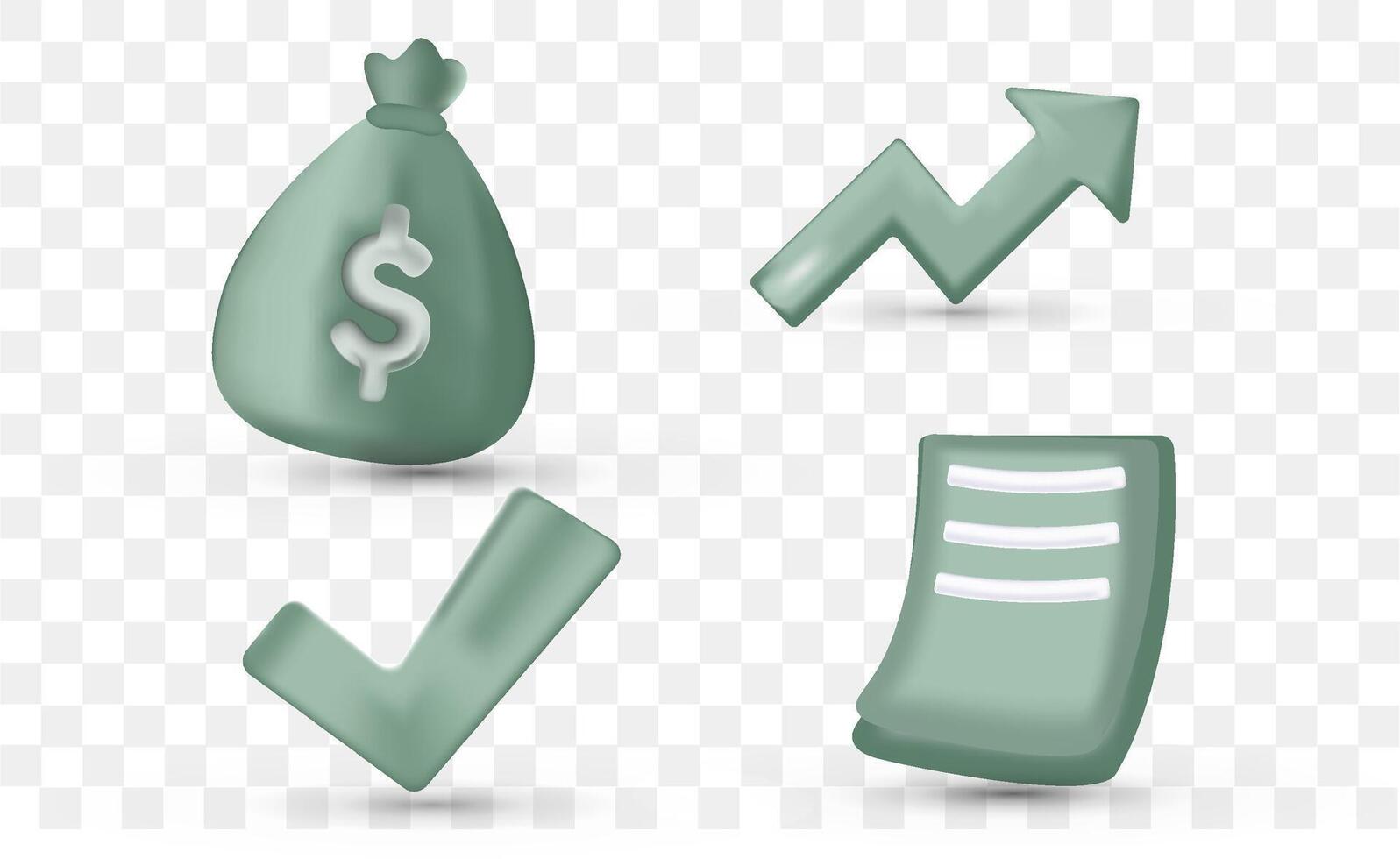 Set of 3d finance icon, financial concept. Eps 10 Vector. 38440536 ...