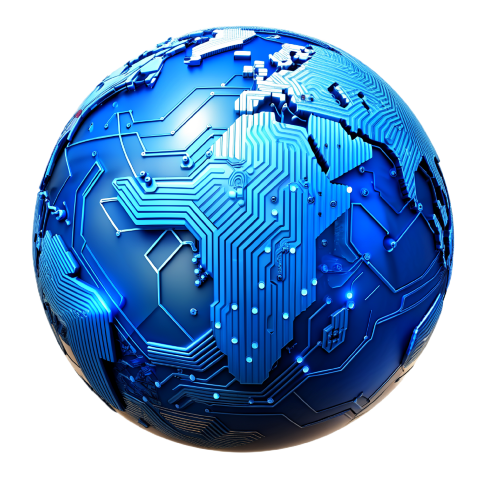 Ai Generated 3d World Global Network Digital Technology 38441210 Png