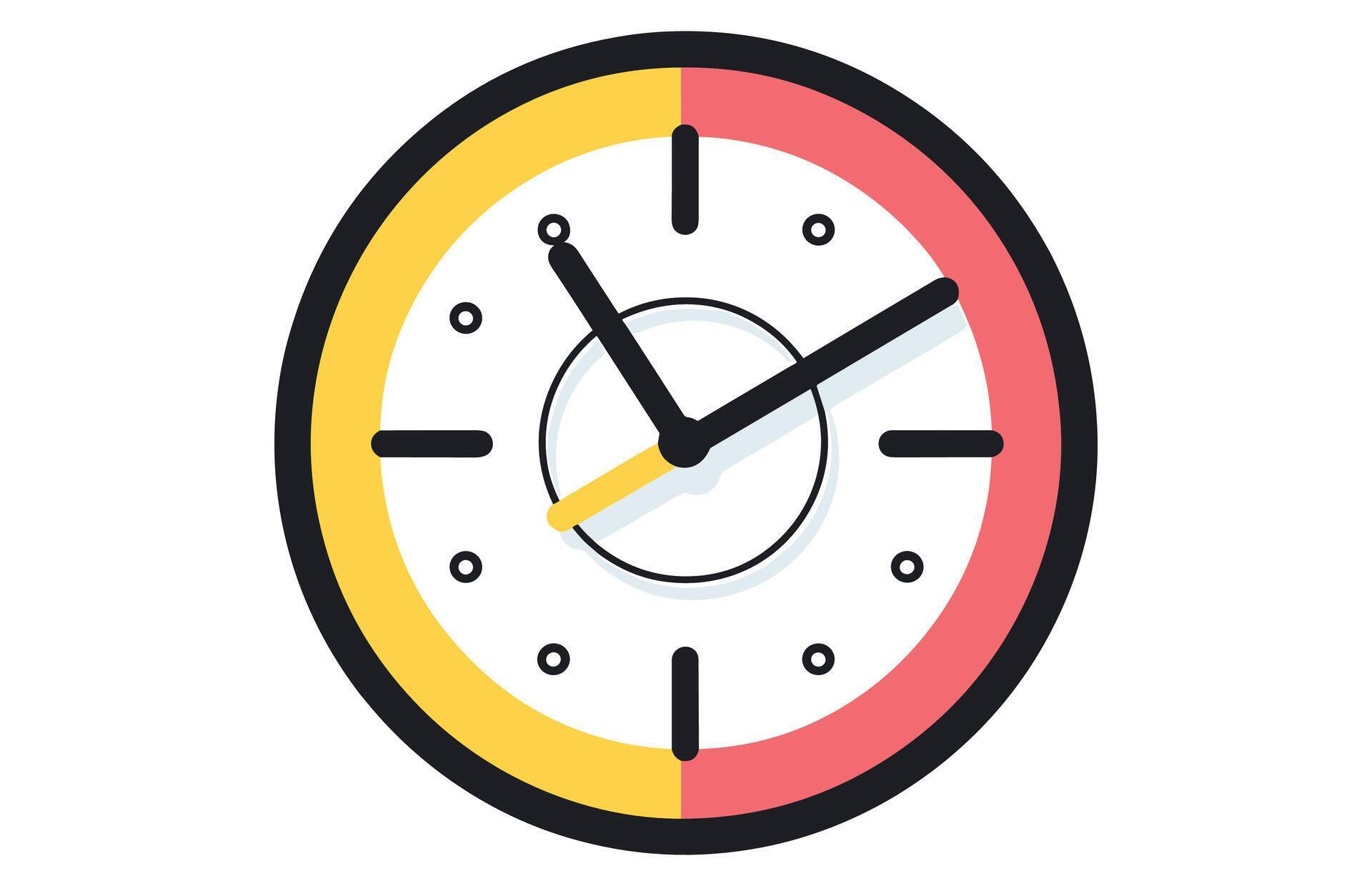 Clock Icon In Flat Style Timer On Color Background Vector Clock Design Element 38444993 Vector
