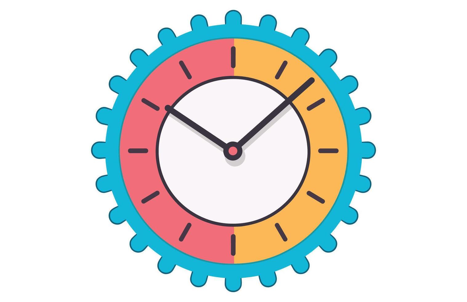 Clock Icon In Flat Style Timer On Color Background Vector Clock Design Element 38445034 Vector