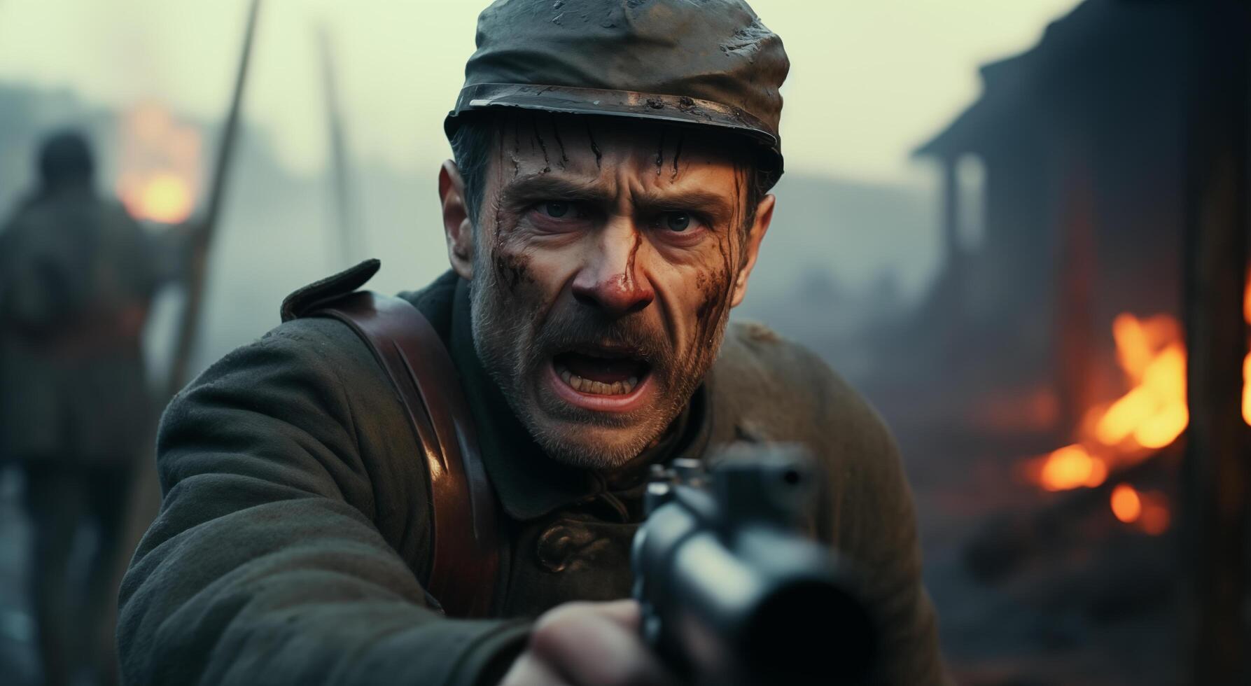 AI generated Cinematic of World War II soldiers. Generative Ai ... AI generated Cinematic of World War II soldiers. Generative Ai ...