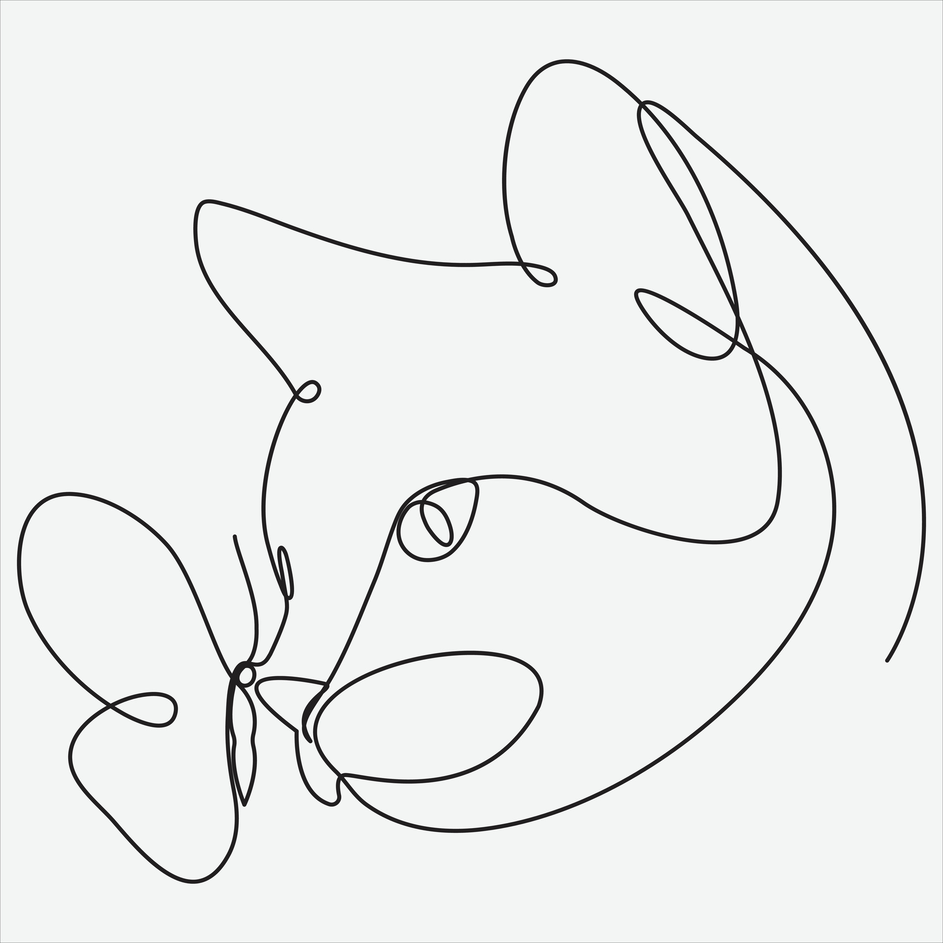 Continuous line hand drawing vector illustration cat art 38450063 ...