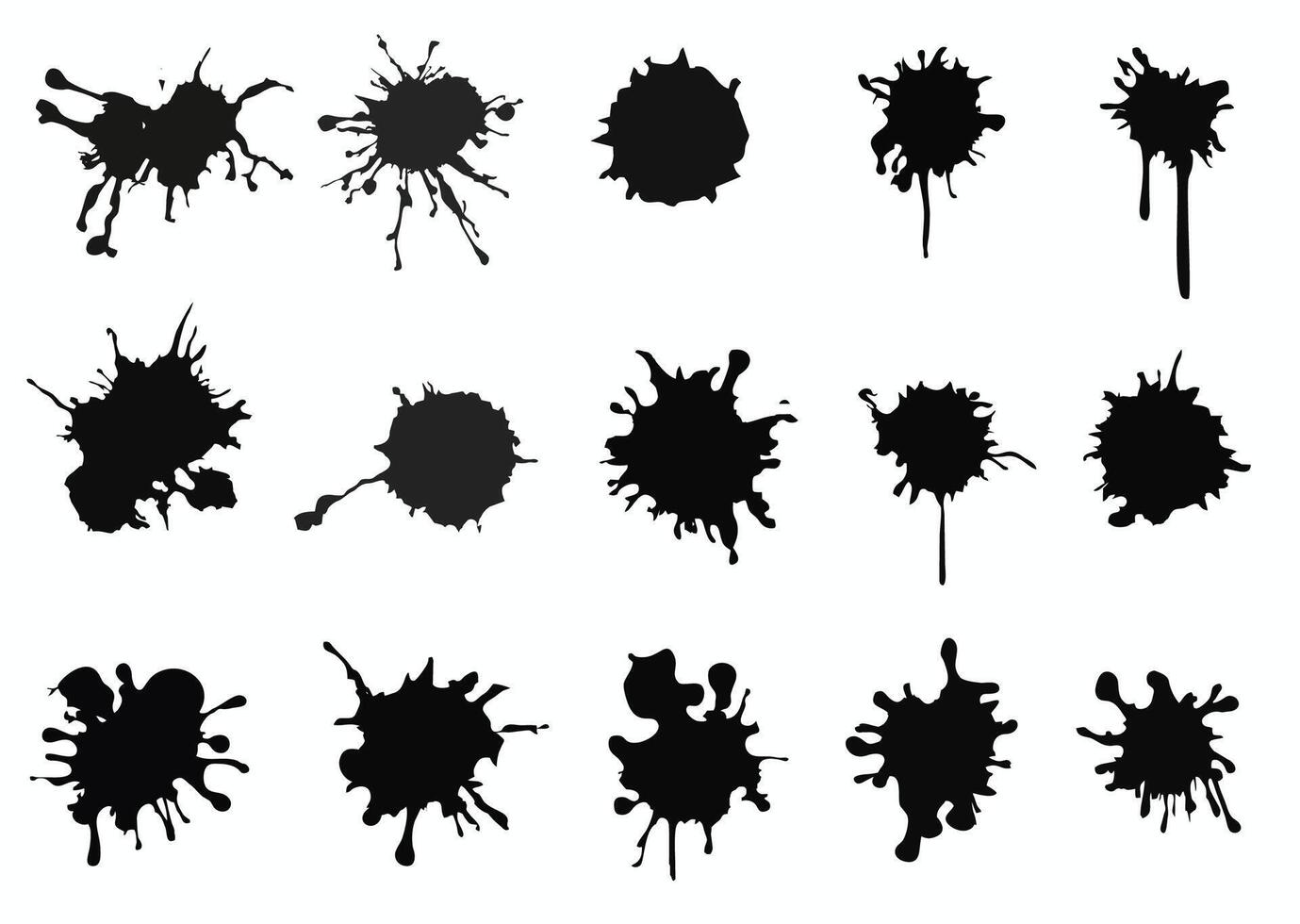 Set of ink splashes vector 38450471 Vector Art at Vecteezy