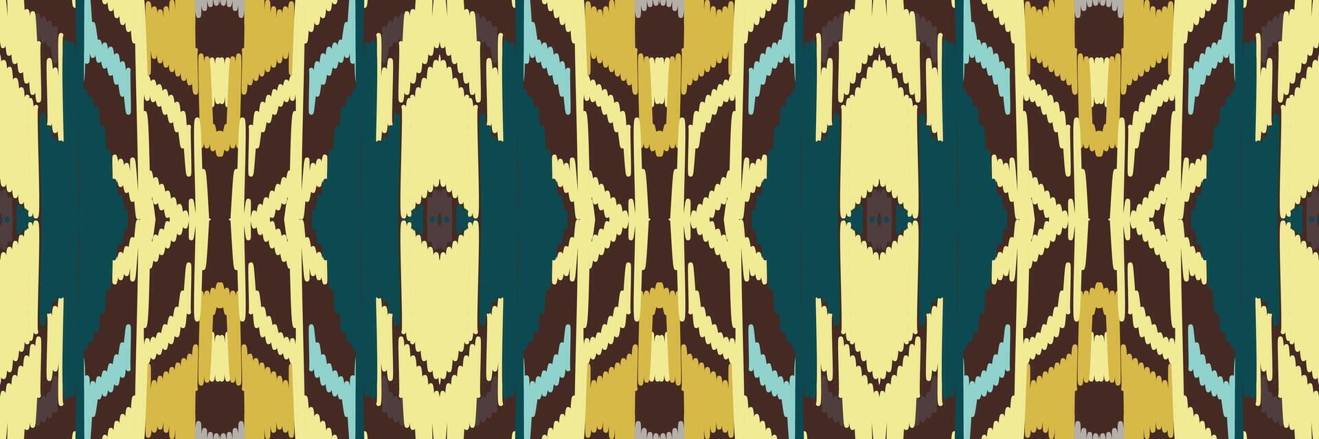 Abstract Ethnic Pattern Art Ikat Seamless Pattern In Tribal Design For Background Wallpaper