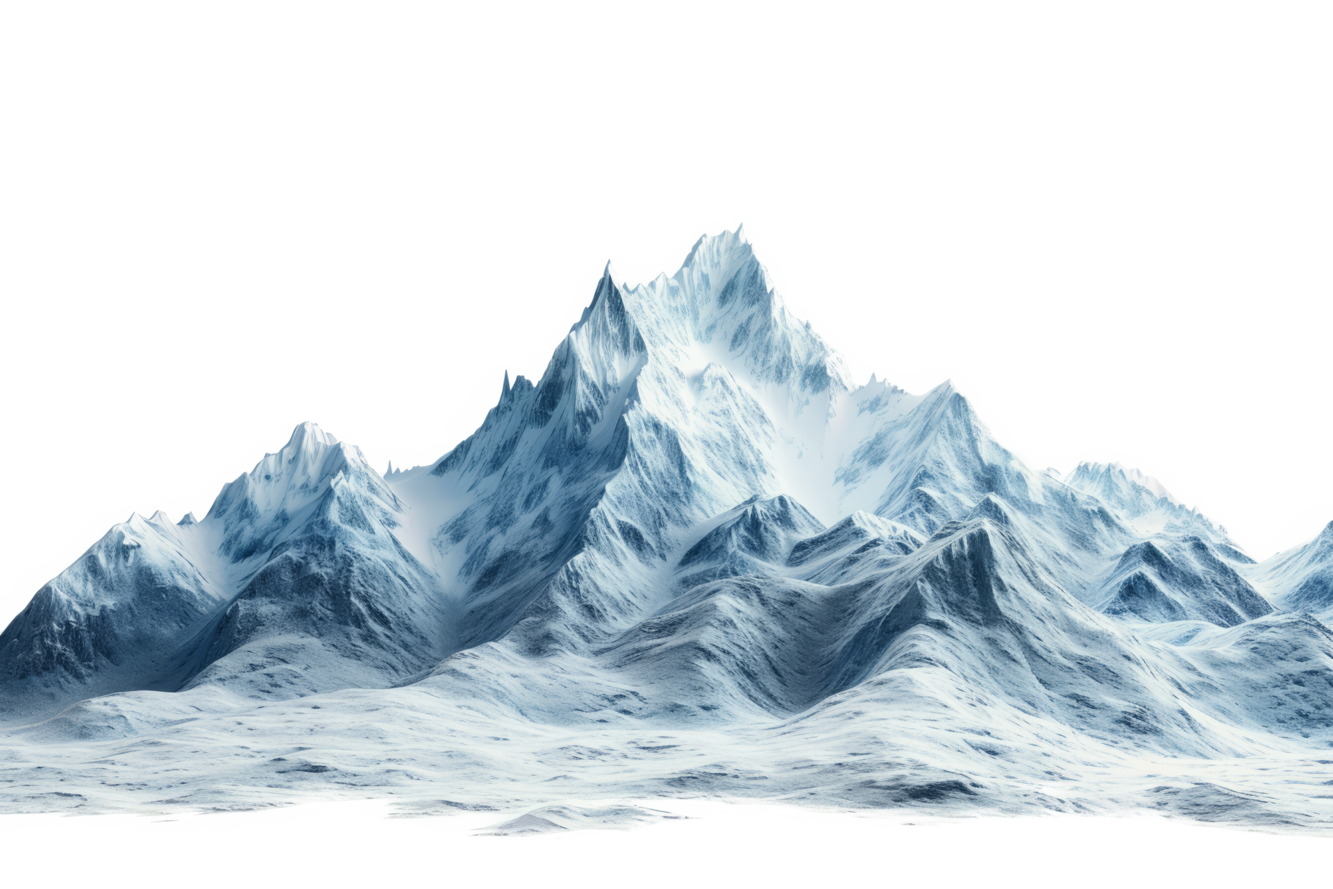 AI generated Snowy mountains peak isolated 38452920 PNG