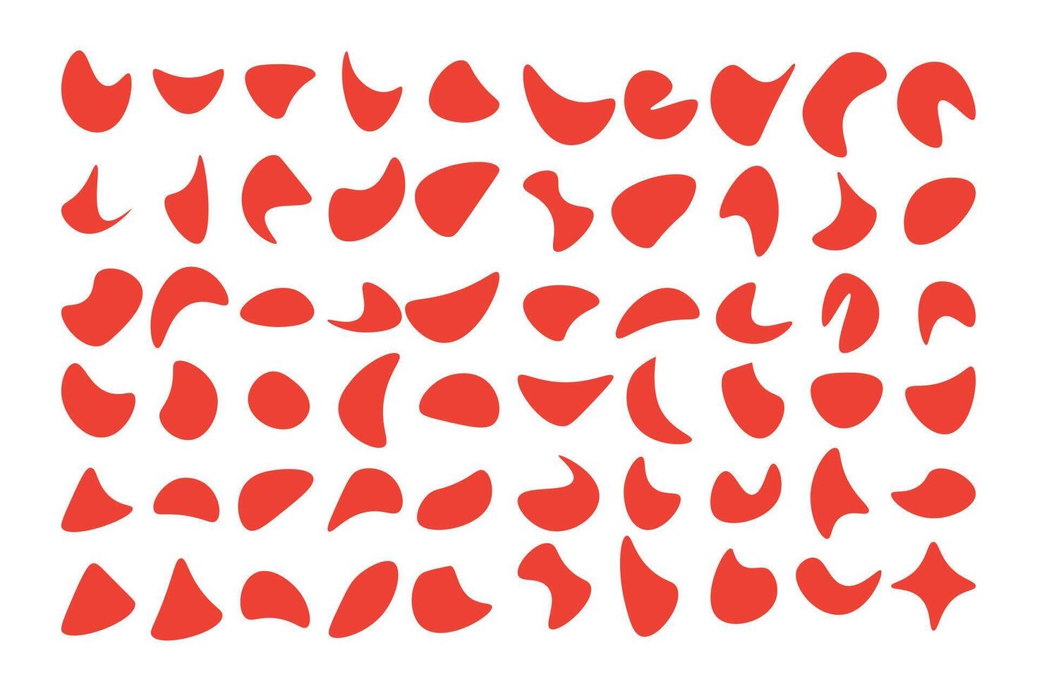 Random Blob Shapes Organic Blobs Set Rounded Abstract Organic Shape Collection Random Shapes