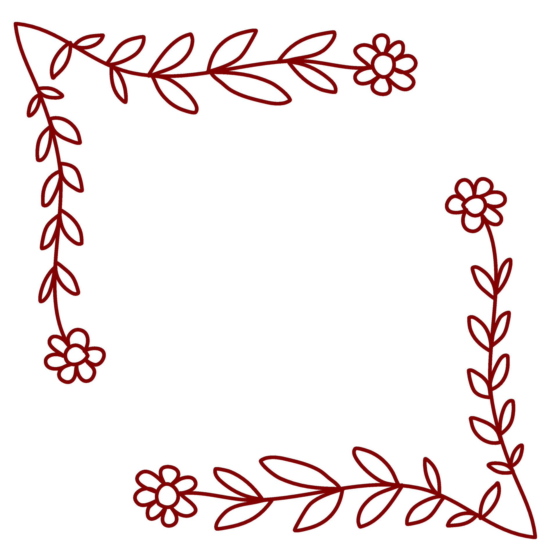 simple flower decoration for your design with line style 38458453 ...