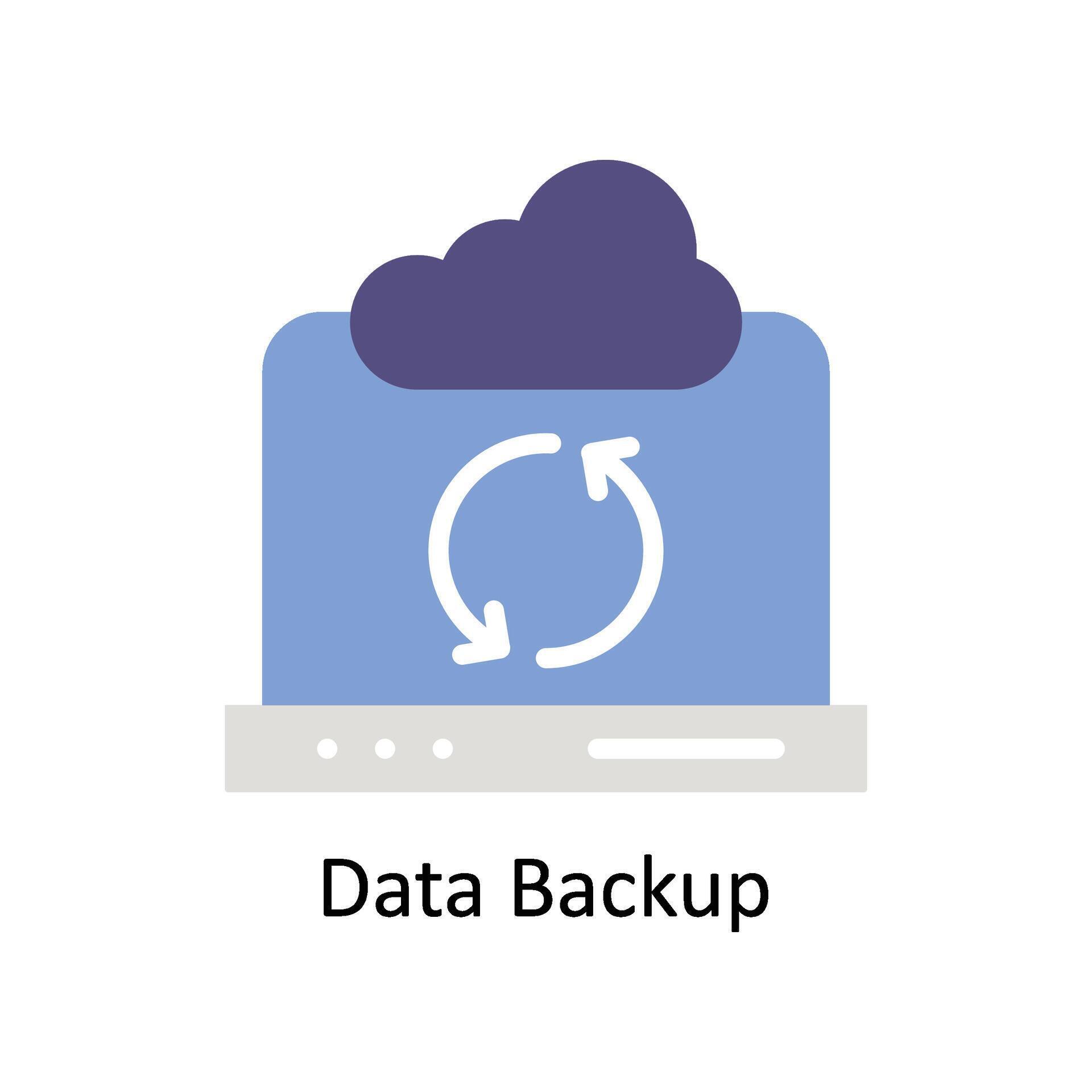 Data Backup vector Flat icon style illustration. EPS 10 File 38459193 ...