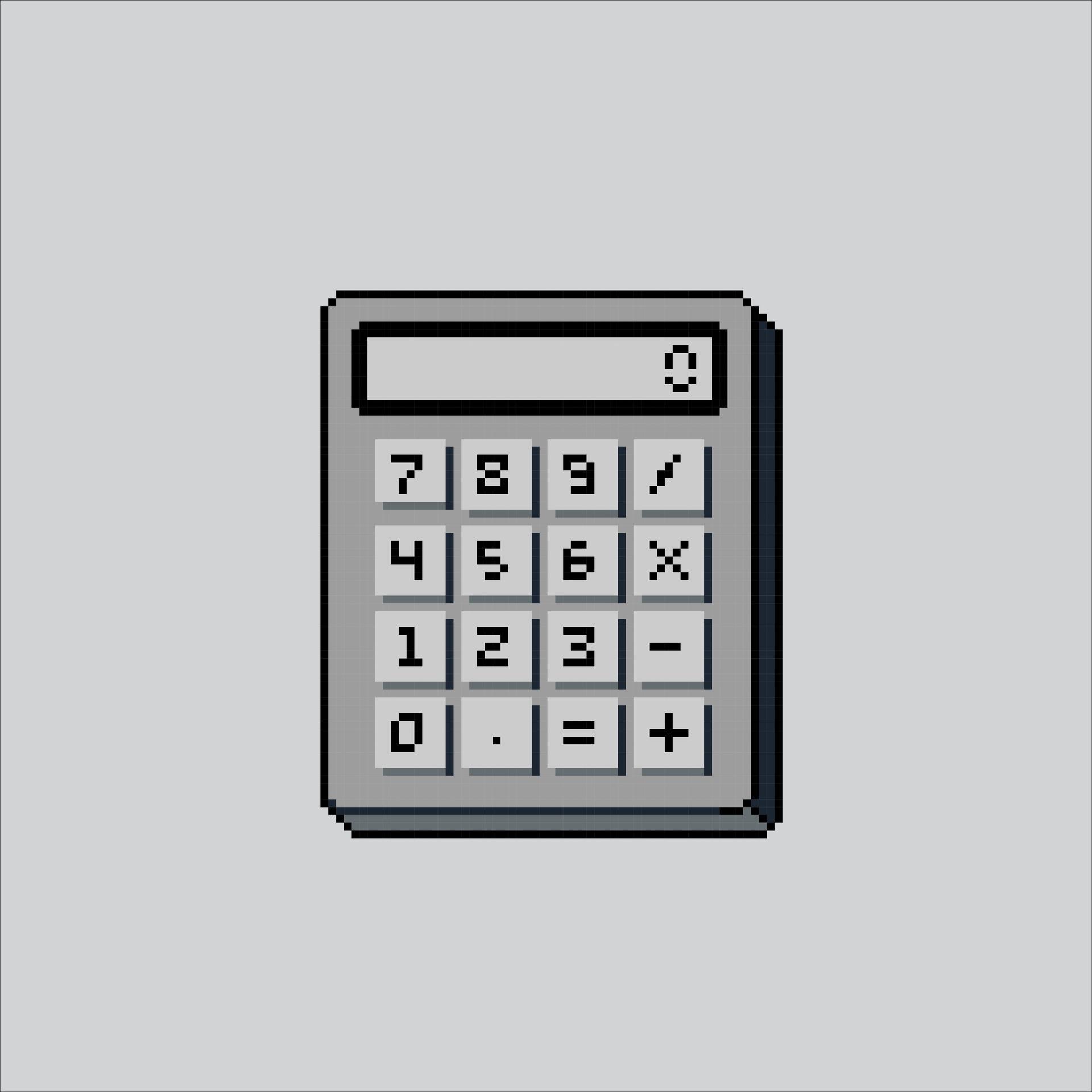 Pixel art illustration Calculator. Pixelated Calculator. Math ...