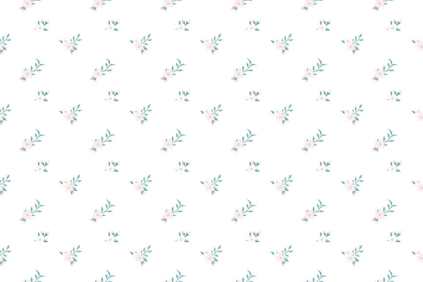 set of object and flower vector arrange as seamless pattern background ...