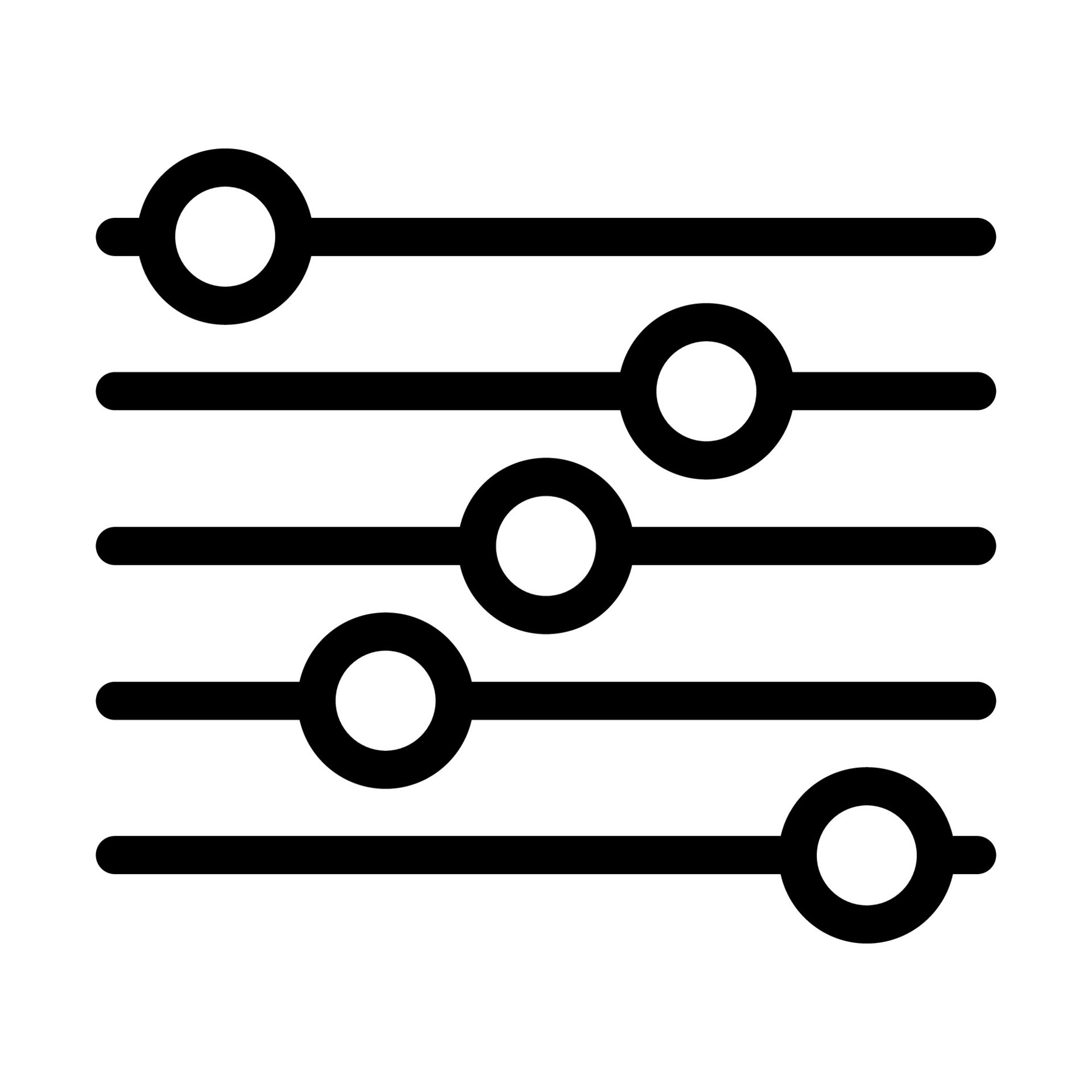 Adjustment Parameters Icon Settings Filter Button Regulation Control