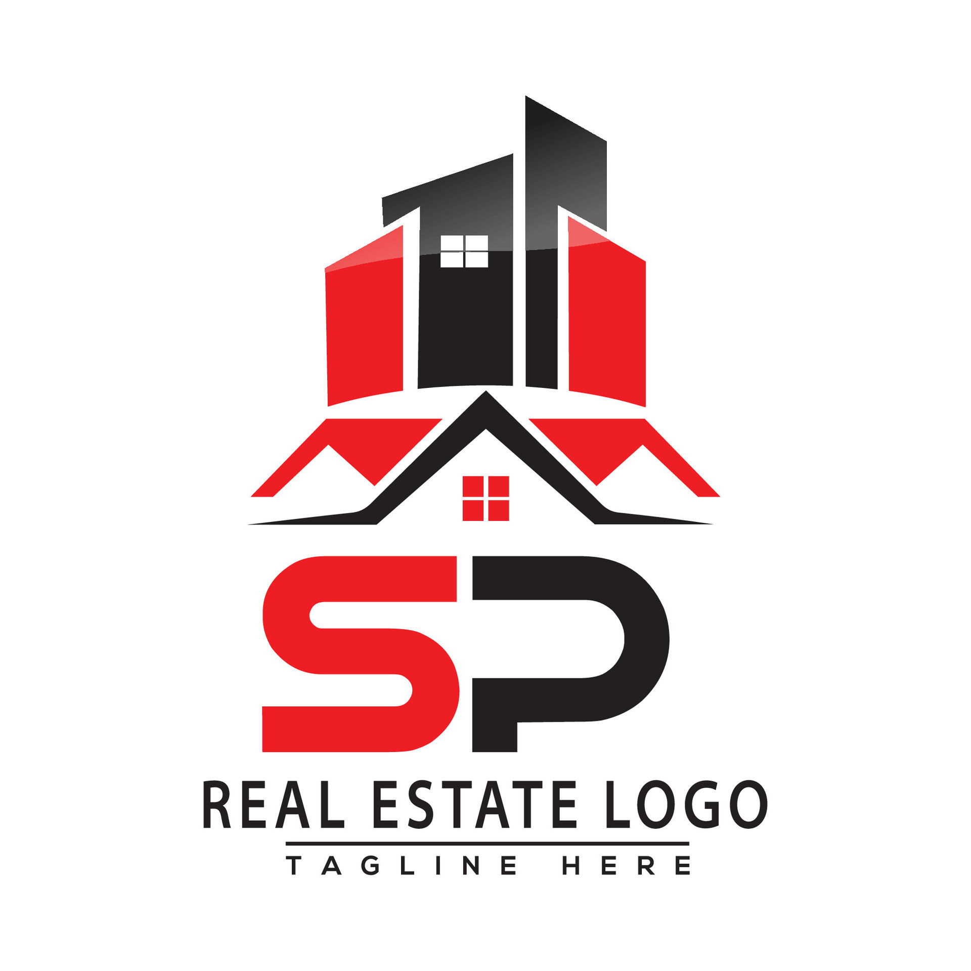 SP Real Estate Logo Red color Design House Logo Stock Vector. 38479547 Vector Art at Vecteezy
