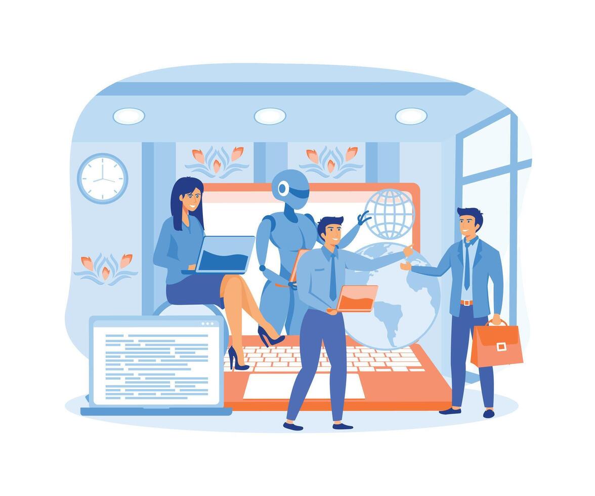 iot, digital transformación, ai tecnología, automatización y nube informática. para web ...