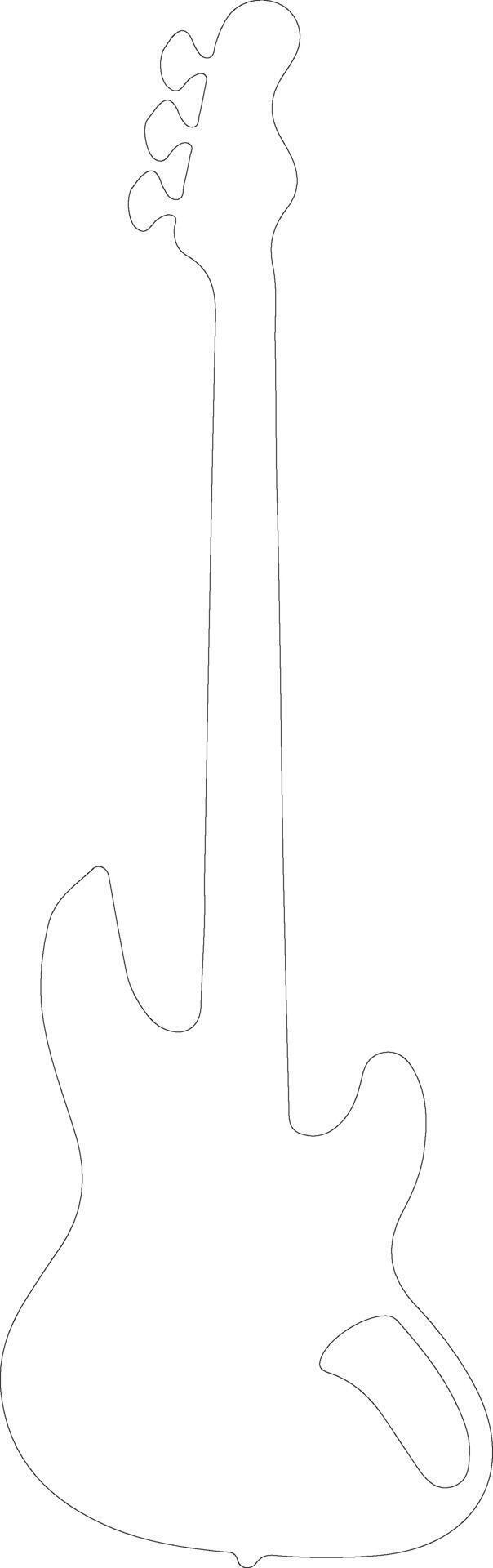 Bass Guitar Outline Silhouette 38491515 Vector Art At Vecteezy