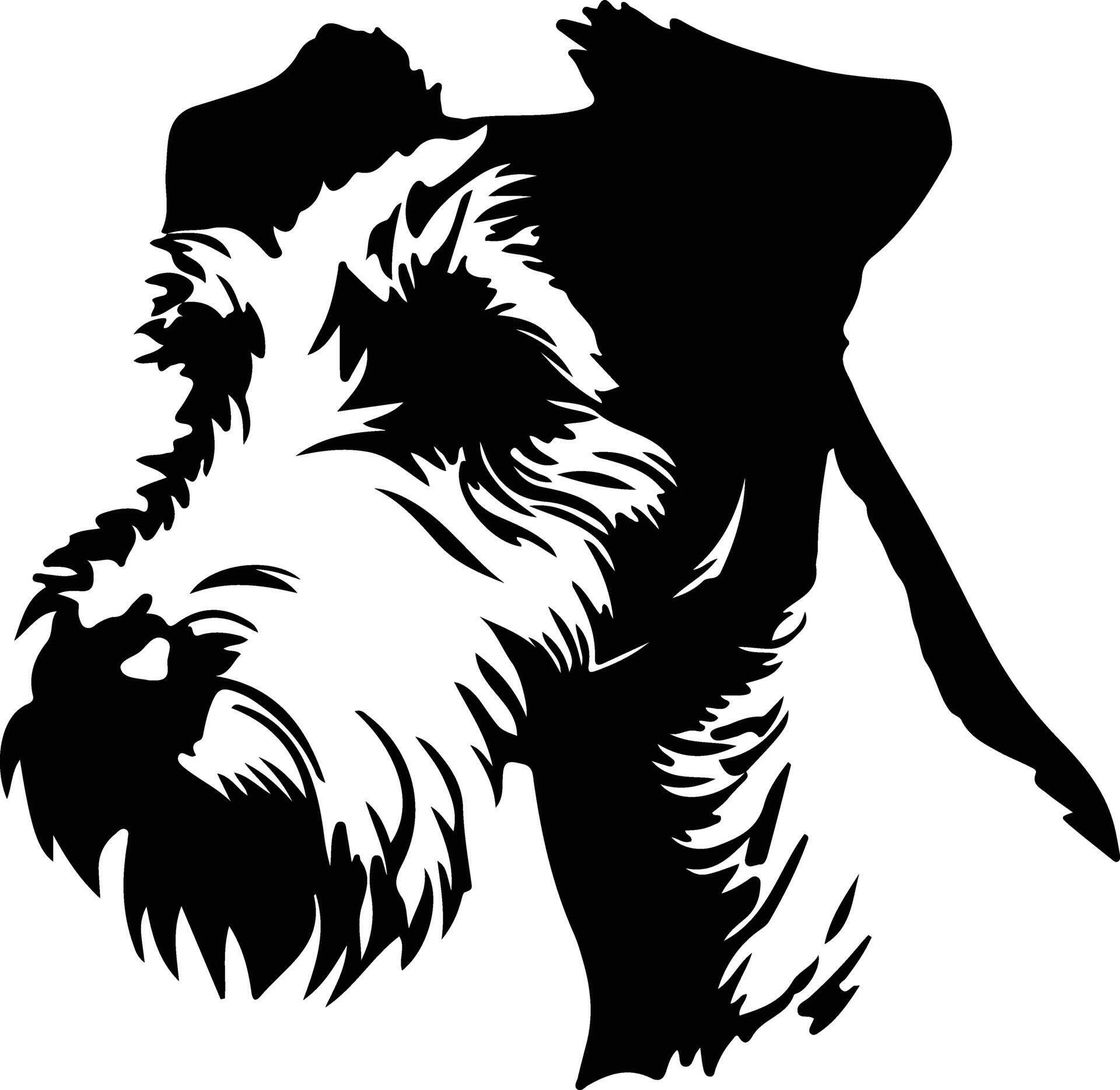Wire Fox Terrier silhouette portrait 38493010 Vector Art at Vecteezy