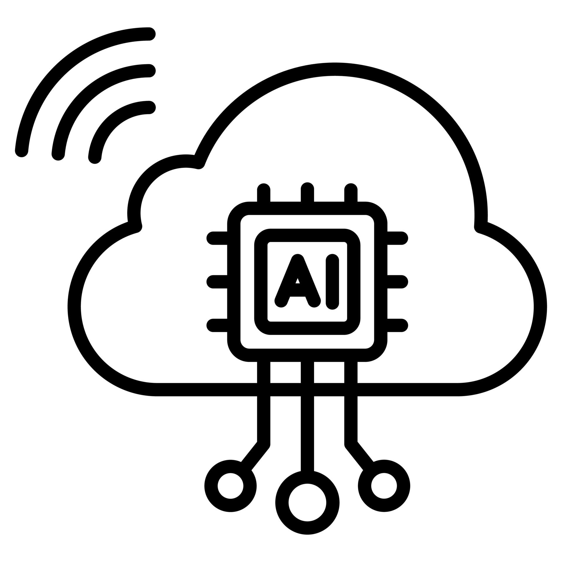 Iot Intelligence Icon Line Vector Illustration 38493545 Vector Art At Vecteezy