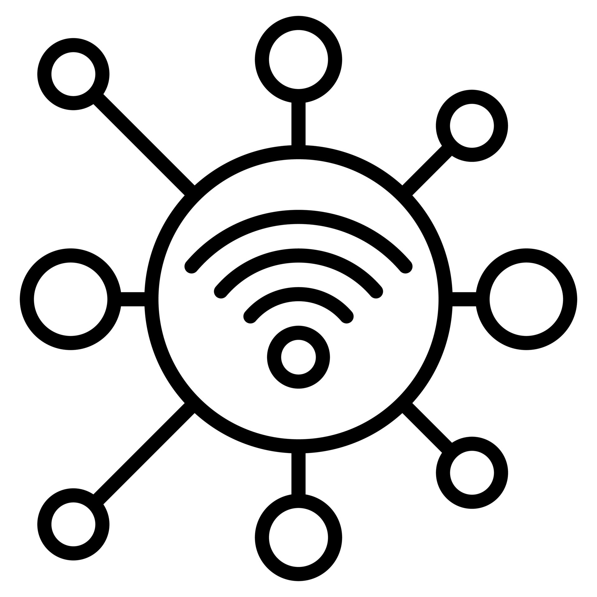 Iot Network Icon Line Vector Illustration 38493711 Vector Art At Vecteezy