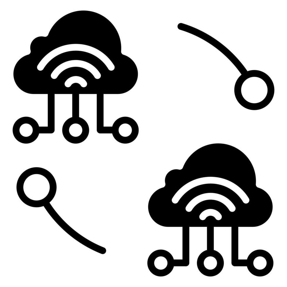 Iot Integration Icon Line Vector Illustration 38493714 Vector Art At