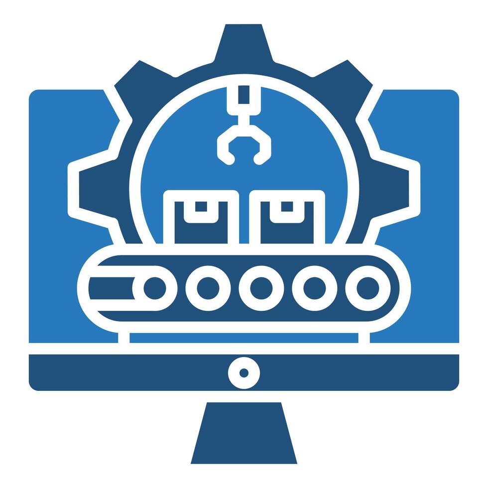 Manufacturing Software icon line vector illustration 38493927 Vector ...