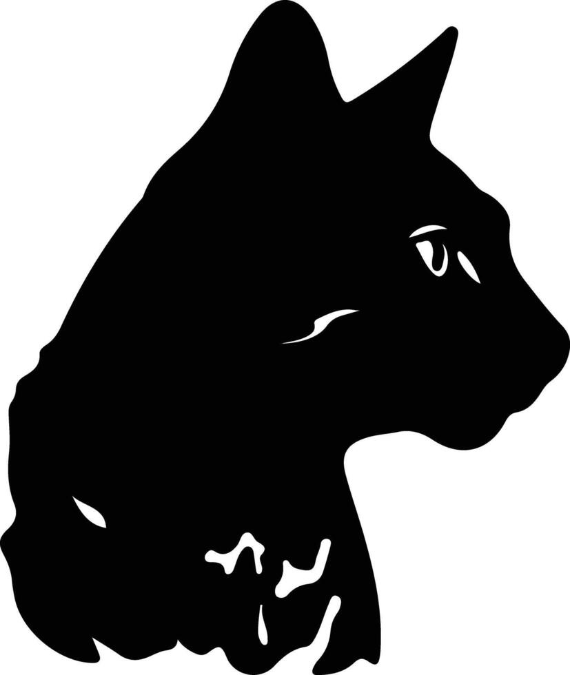 Cheetoh Cat silhouette portrait 38495008 Vector Art at Vecteezy